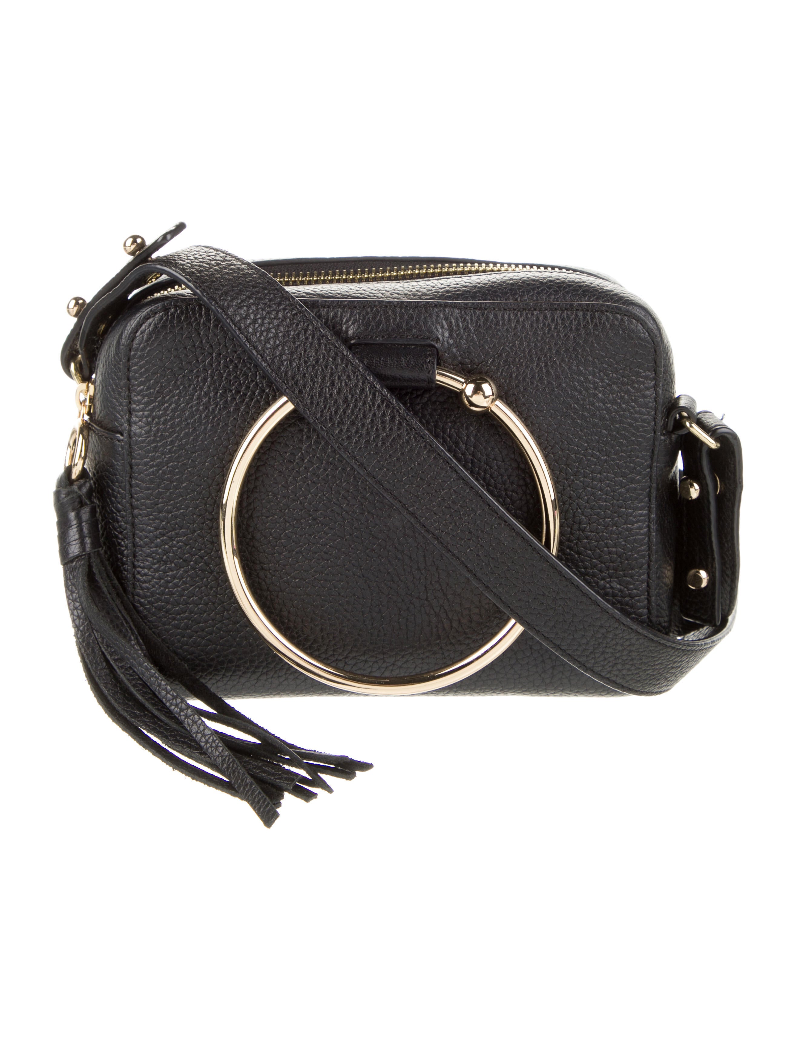 Milly Leather Crossbody Bag - Black Crossbody Bags, Handbags - WM662142 ...