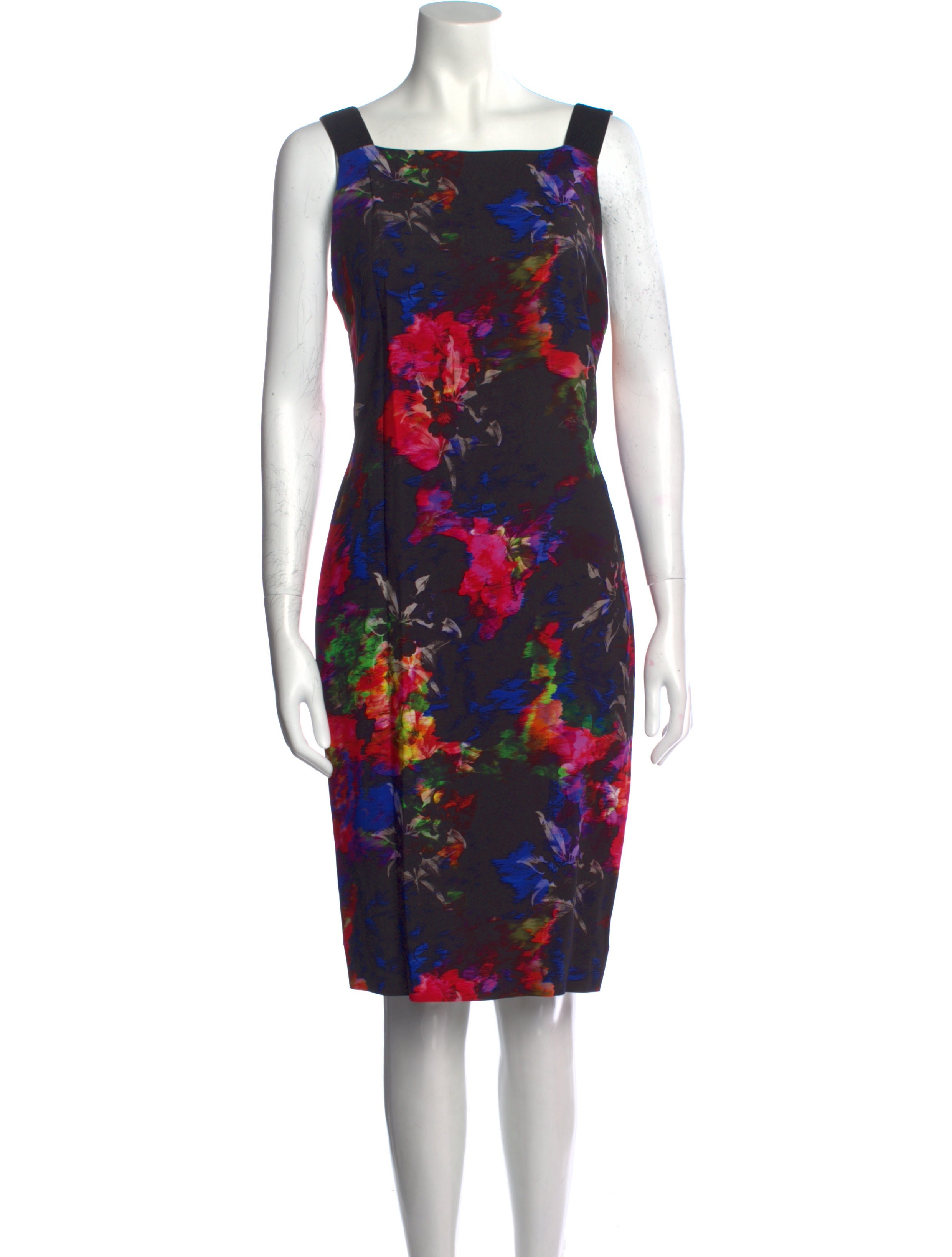 Dolce & Gabbana Floral Print Midi Length Dress - Black Dresses ...