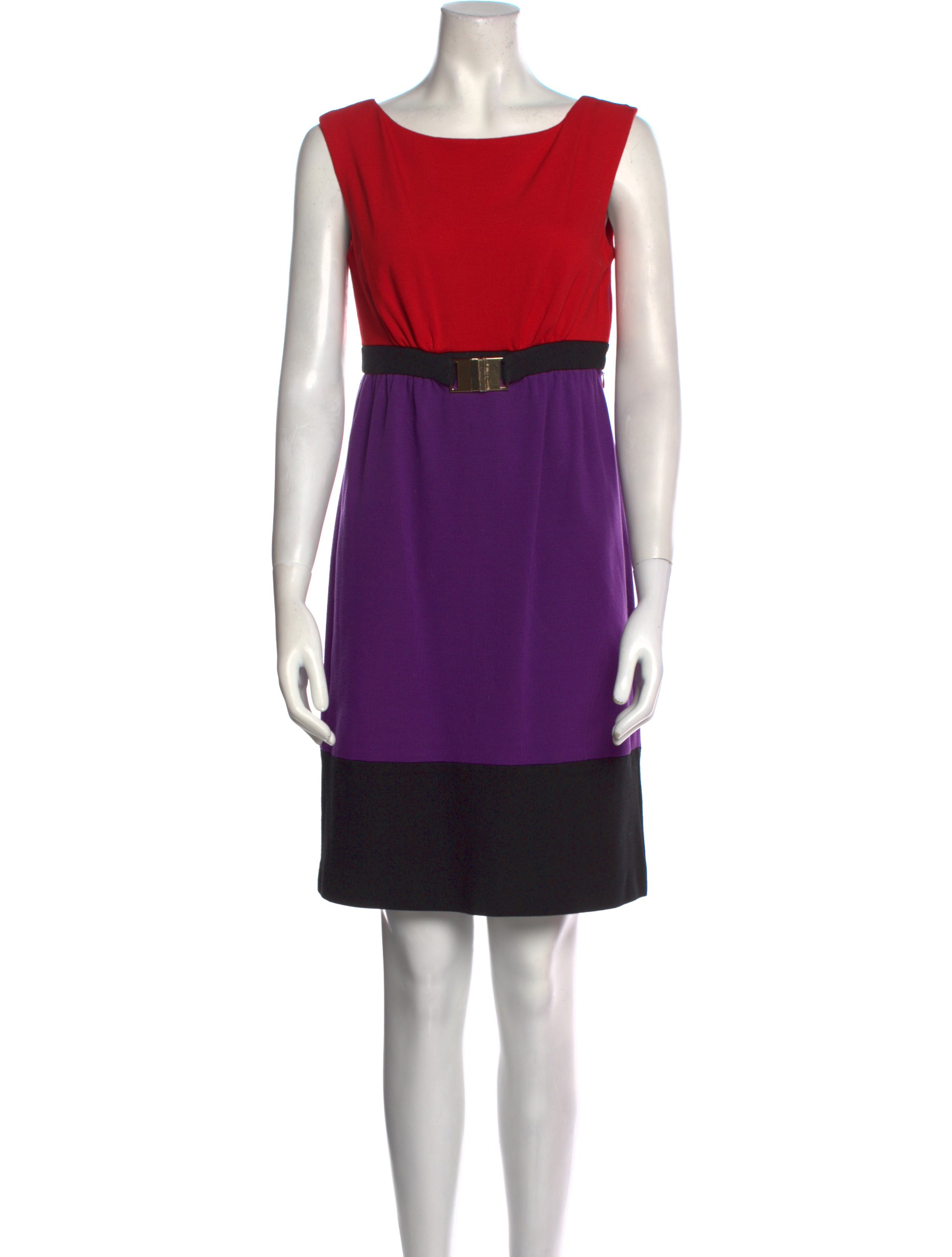 Milly Colorblock Pattern Mini Dress - Purple Dresses, Clothing ...