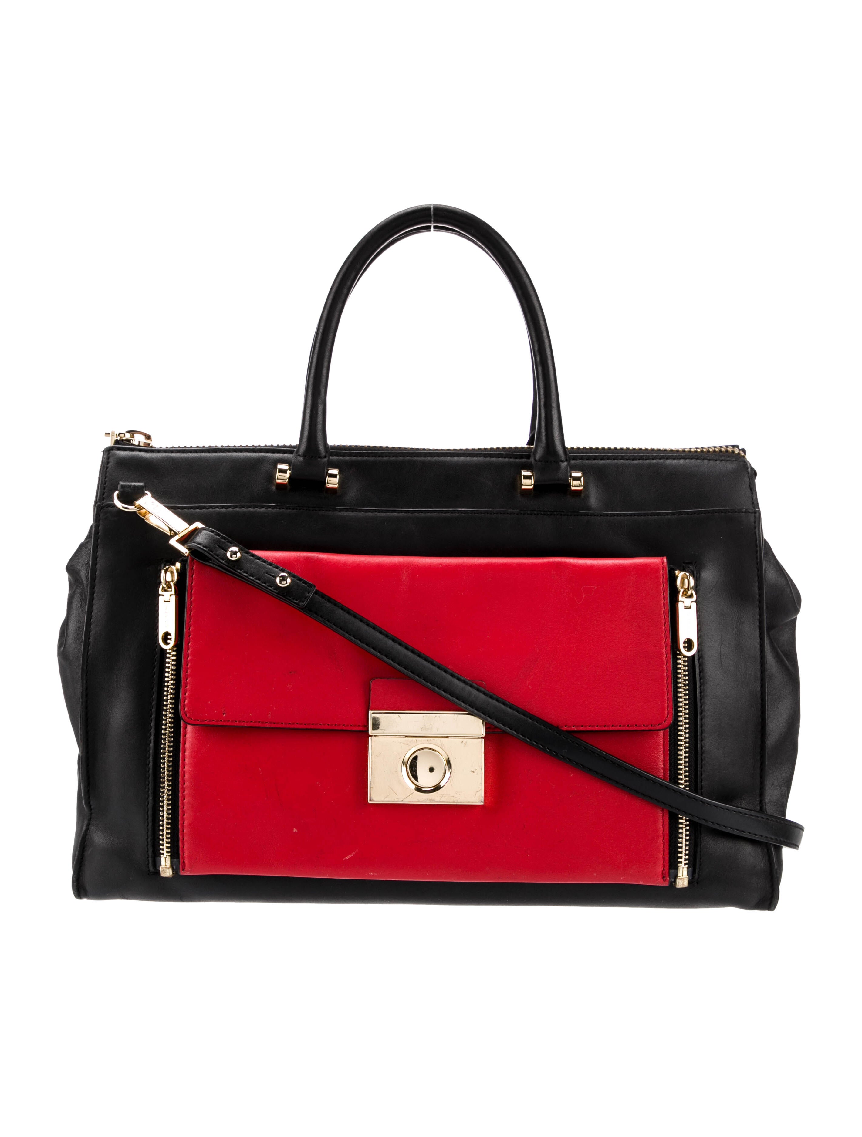 Milly Leather Handle Bag - Black Handle Bags, Handbags - WM675318 | The ...