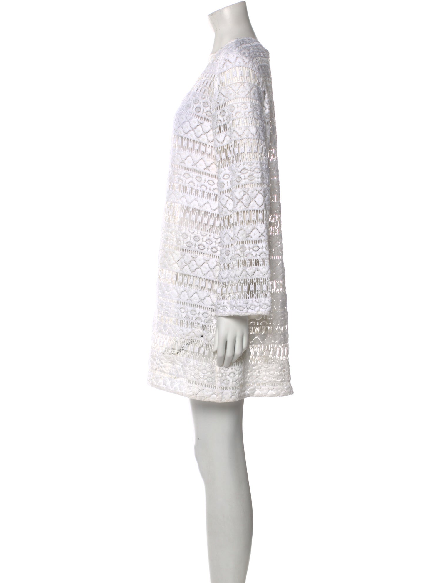 Milly V-Neck Mini Dress - White Dresses, Clothing - WM677822 | The RealReal