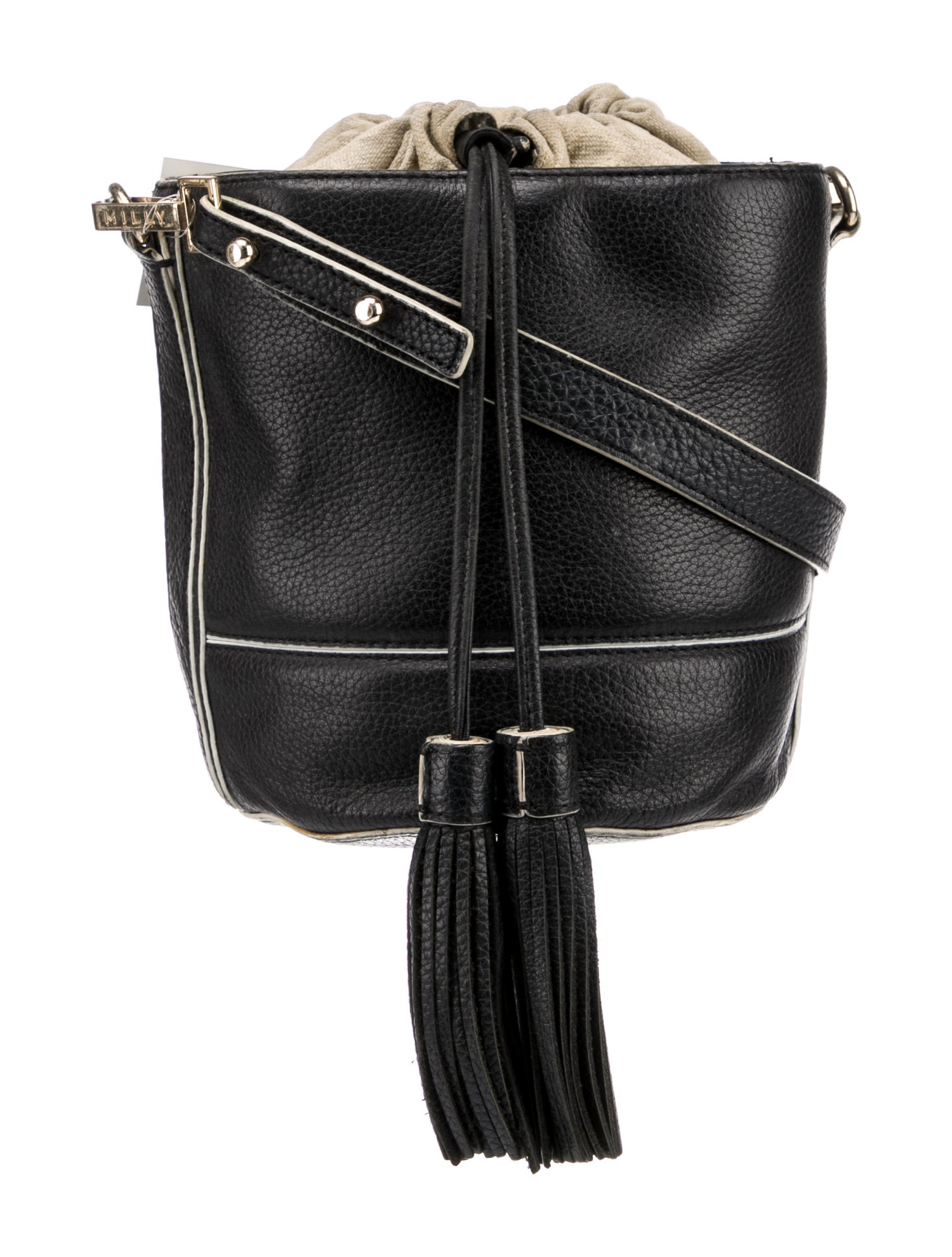 Milly Leather Bucket Bag - Black Bucket Bags, Handbags - WM681879 | The ...