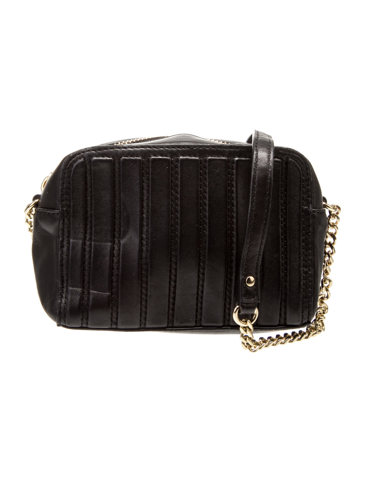 Milly Leather Chain-Link Crossbody Bag - Black Crossbody Bags, Handbags ...
