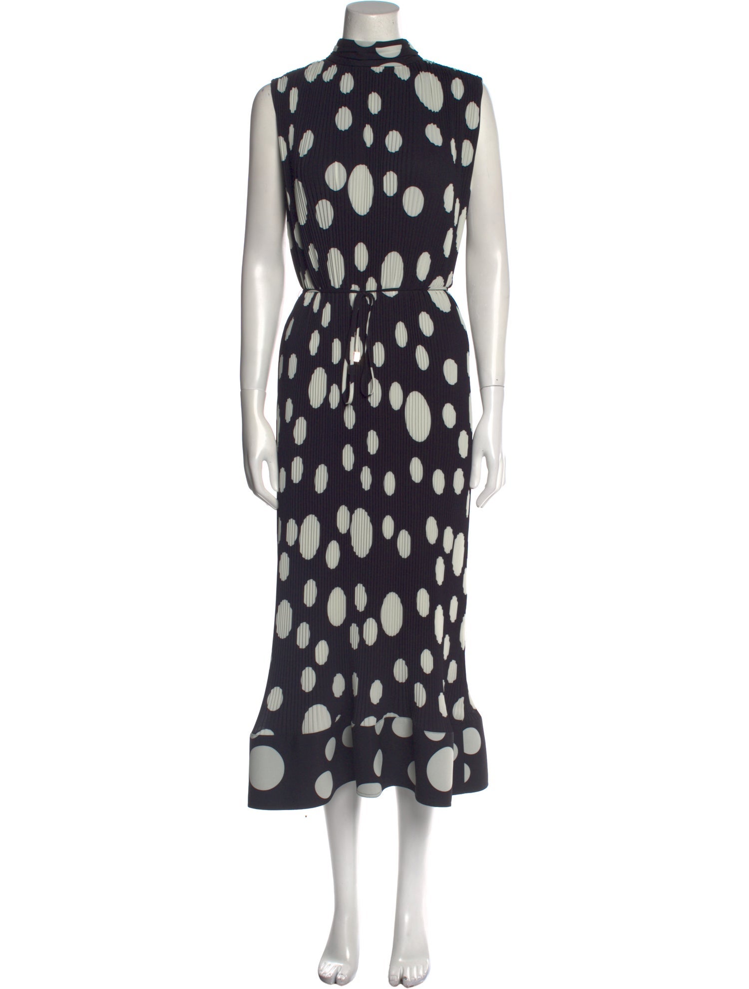 Milly Polka Dot Print Long Dress w/ Tags - Black Dresses, Clothing - WM682814 | The RealReal