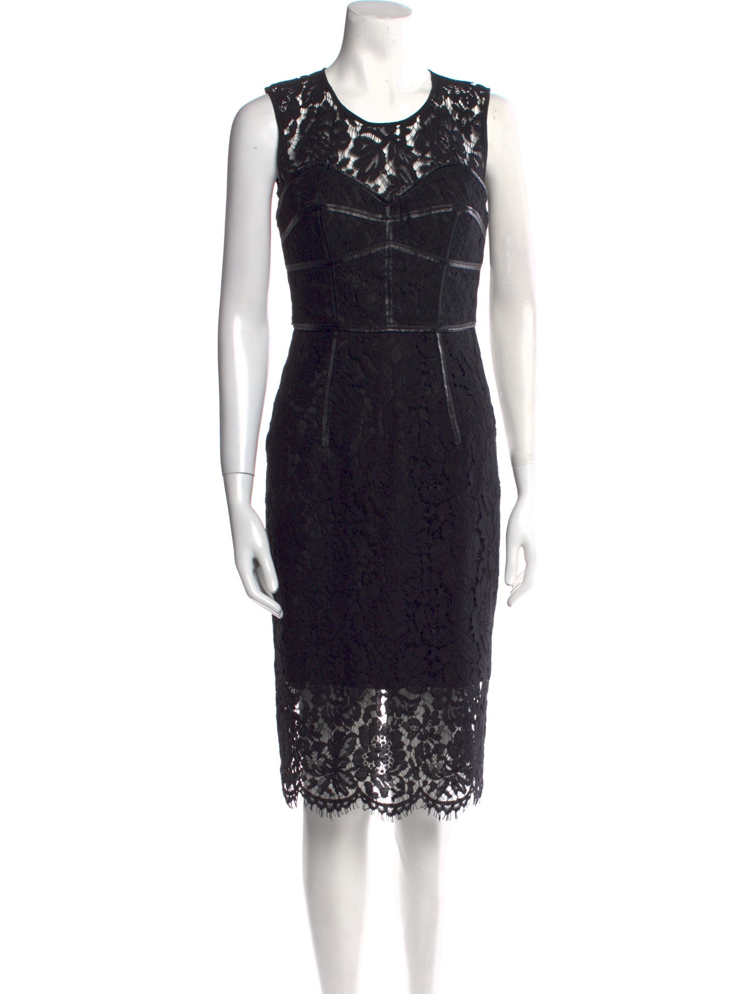Ted Baker Lace Pattern Midi Length Dress - Black Dresses, Clothing ...
