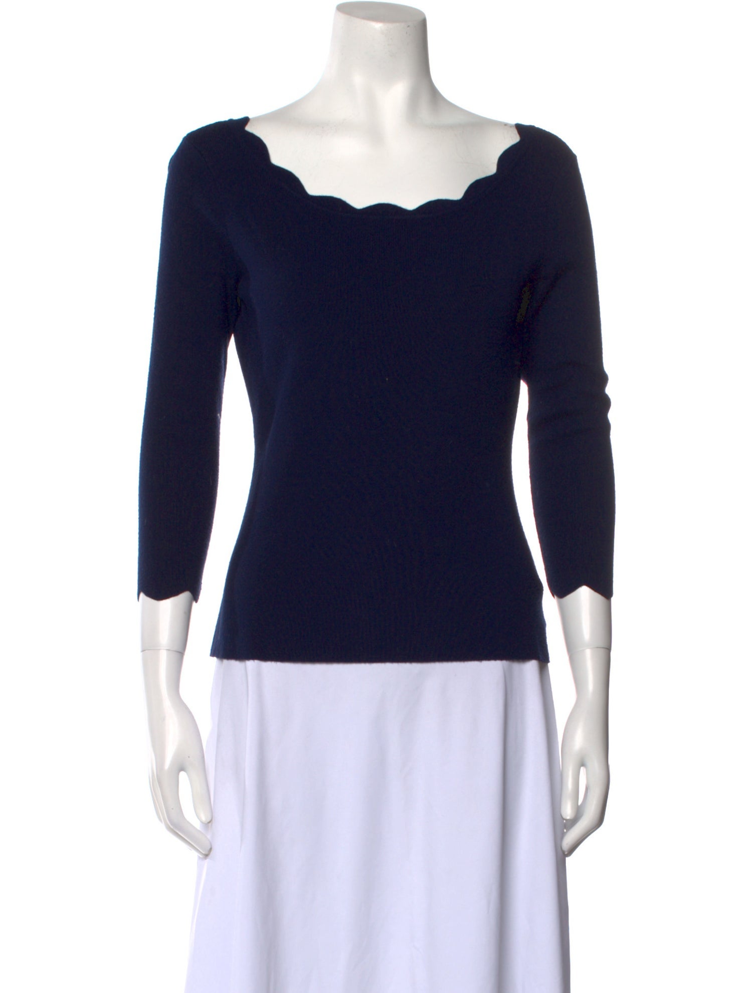 Milly Scoop Neck Sweater - Blue Knitwear, Clothing - WM685670 | The ...
