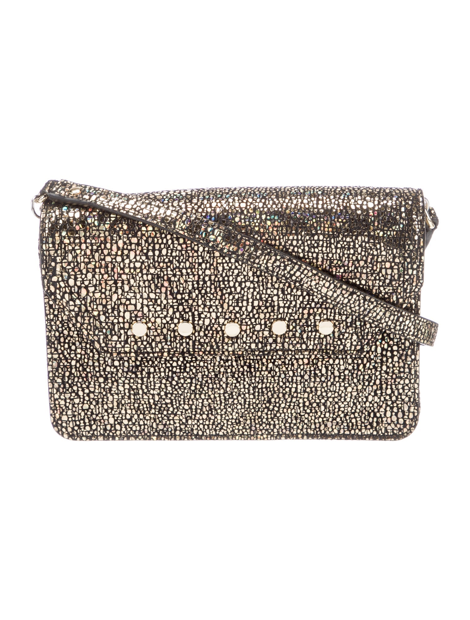 Milly Leather Shoulder Bag - Gold Shoulder Bags, Handbags - WM687211 ...