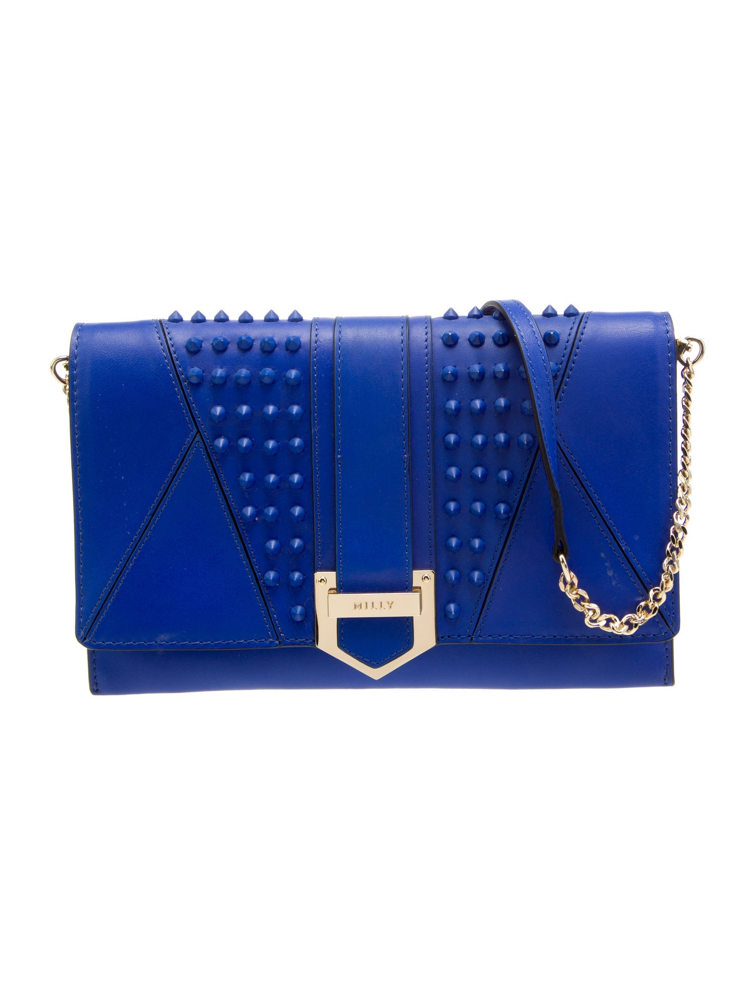 Milly Leather Shoulder Bag - Blue Crossbody Bags, Handbags - WM688508 ...