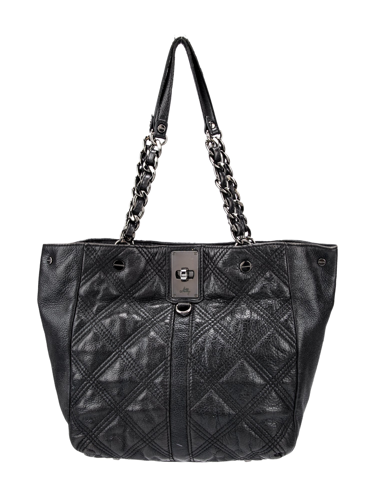 Milly Leather Tote - Black Totes, Handbags - WM689133 | The RealReal