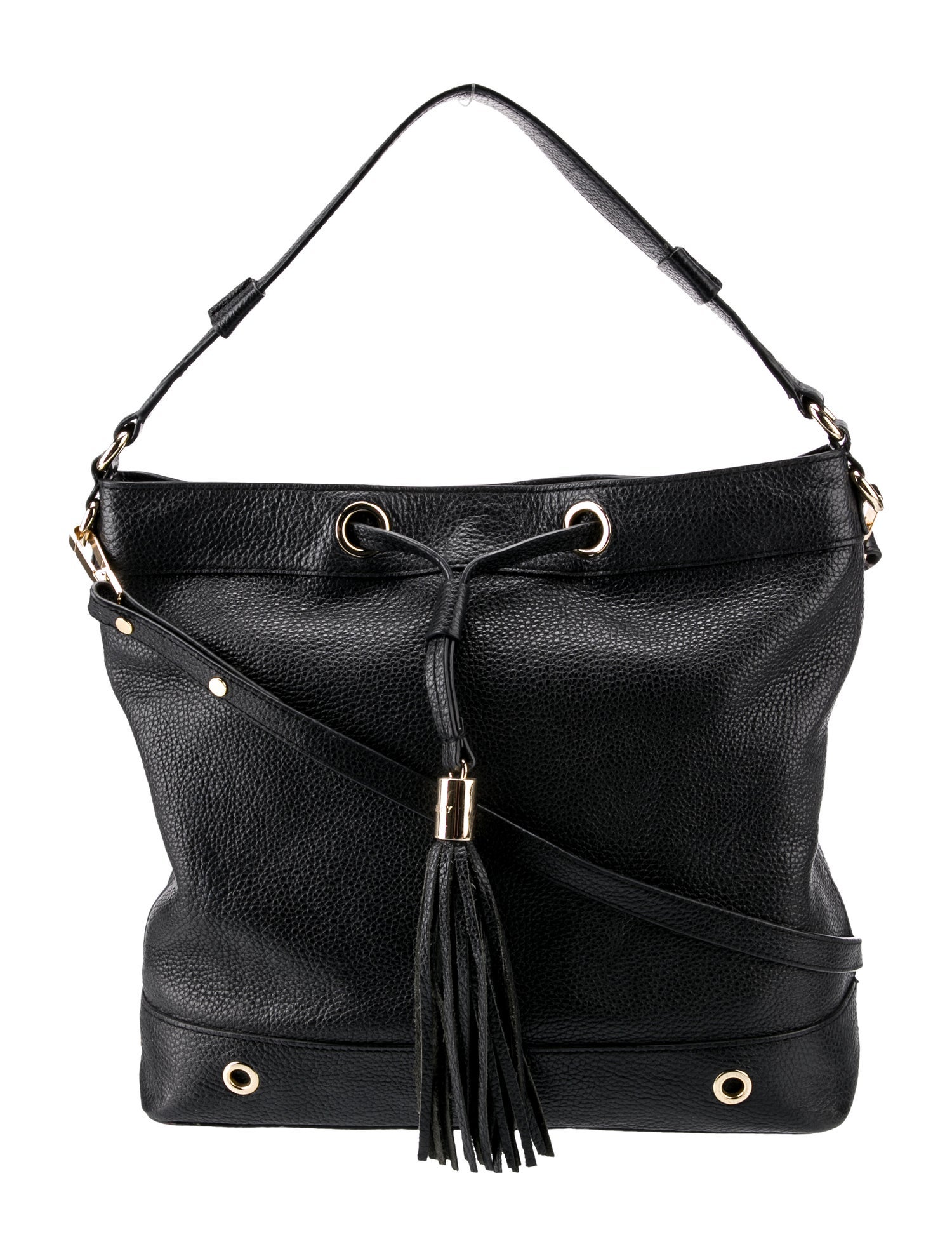 Milly Leather Shoulder Bag - Black Shoulder Bags, Handbags - WM690087 ...