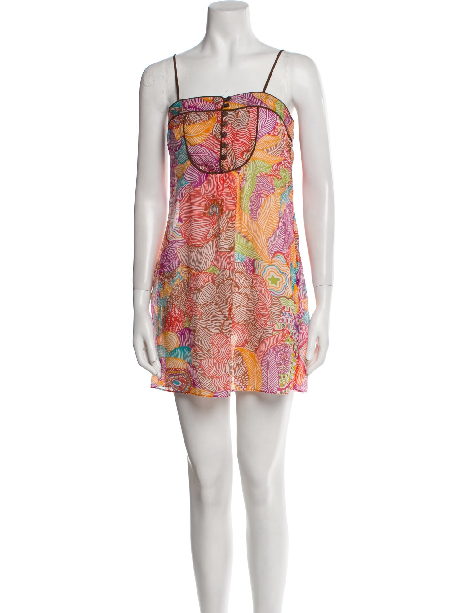 Milly Printed Mini Dress - Orange Dresses, Clothing - WM693718 | The ...
