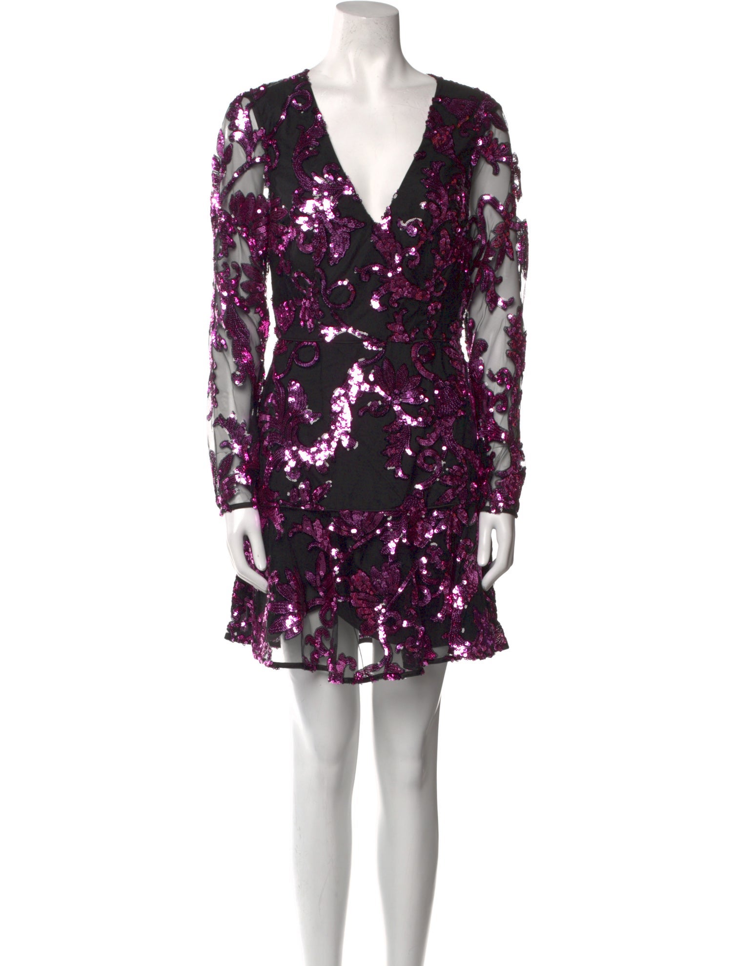 Milly Patterned Mini Dress - Purple Dresses, Clothing - WM695950 | The ...