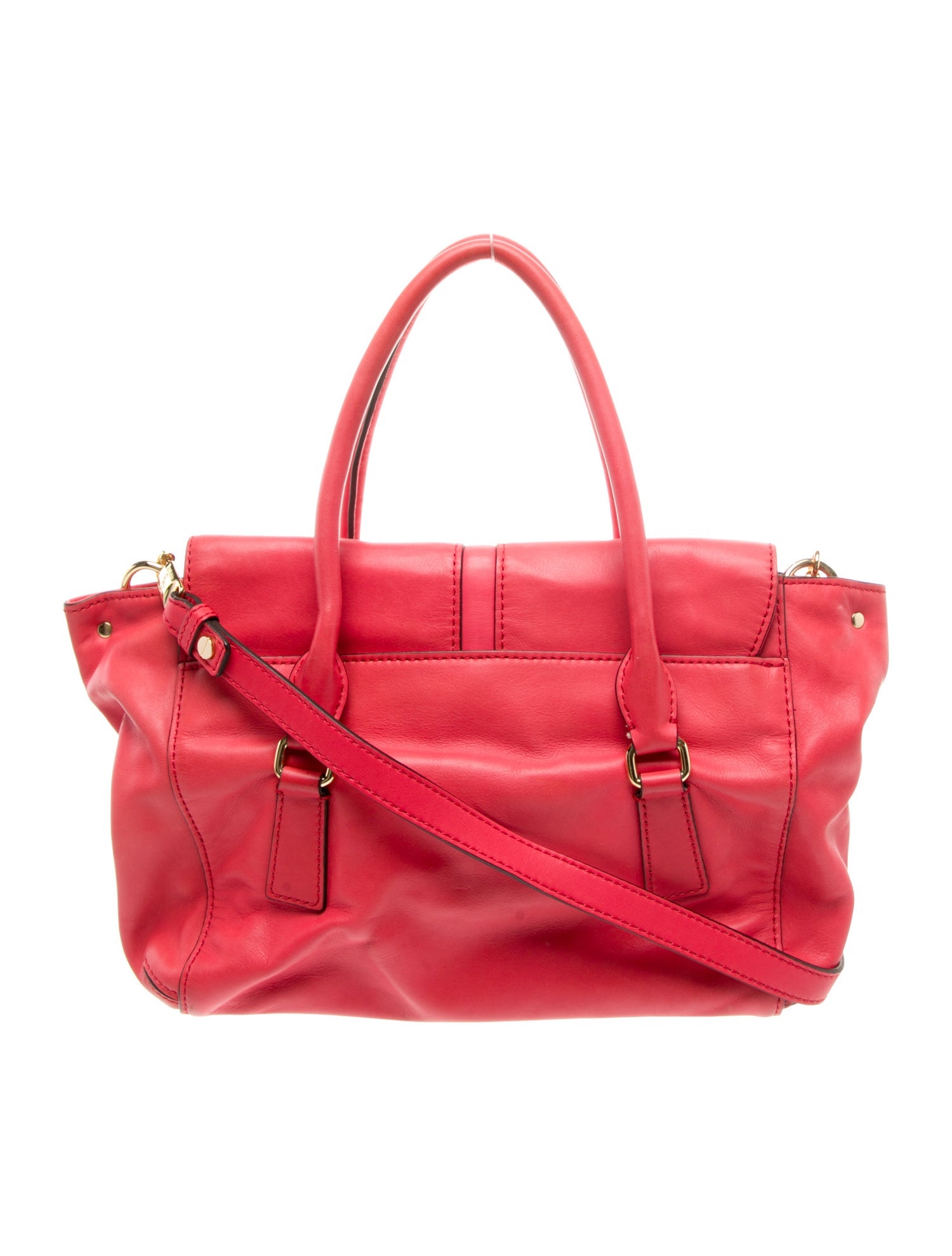 Milly Leather Shoulder Bag - Red Shoulder Bags, Handbags - WM698535 ...