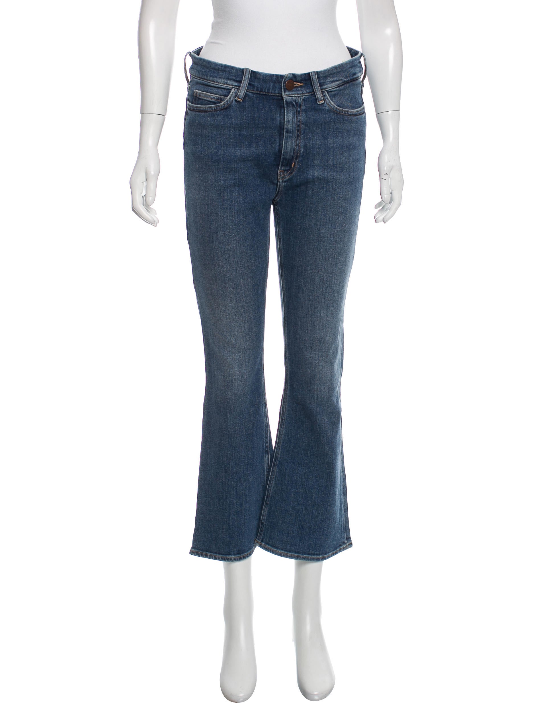 M.i.H Jeans Mid-Rise Cropped Jeans - Blue, 10" Rise Jeans, Clothing ...