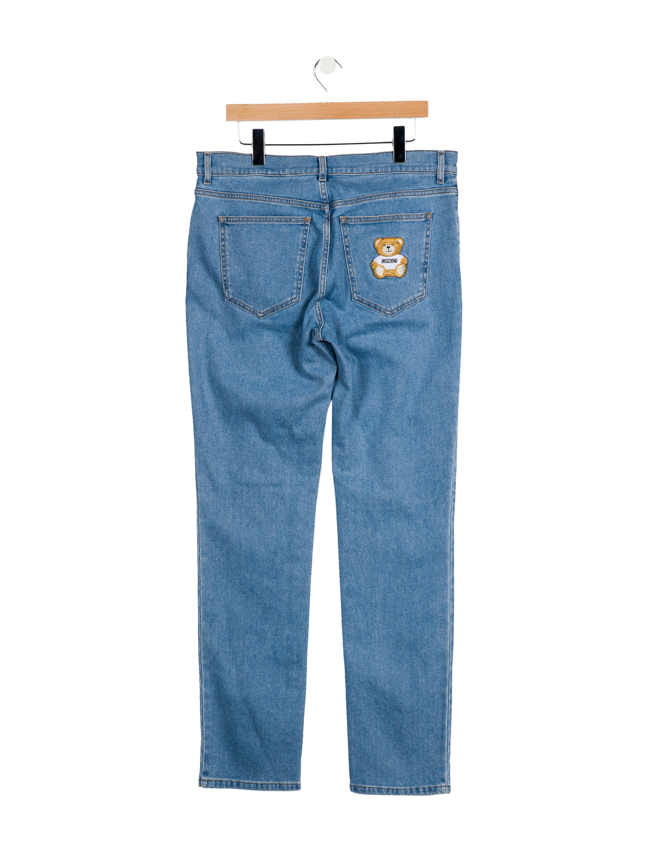 Moschino Couture Straight-Leg Jeans - Blue, 11" Rise Jeans, Clothing ...