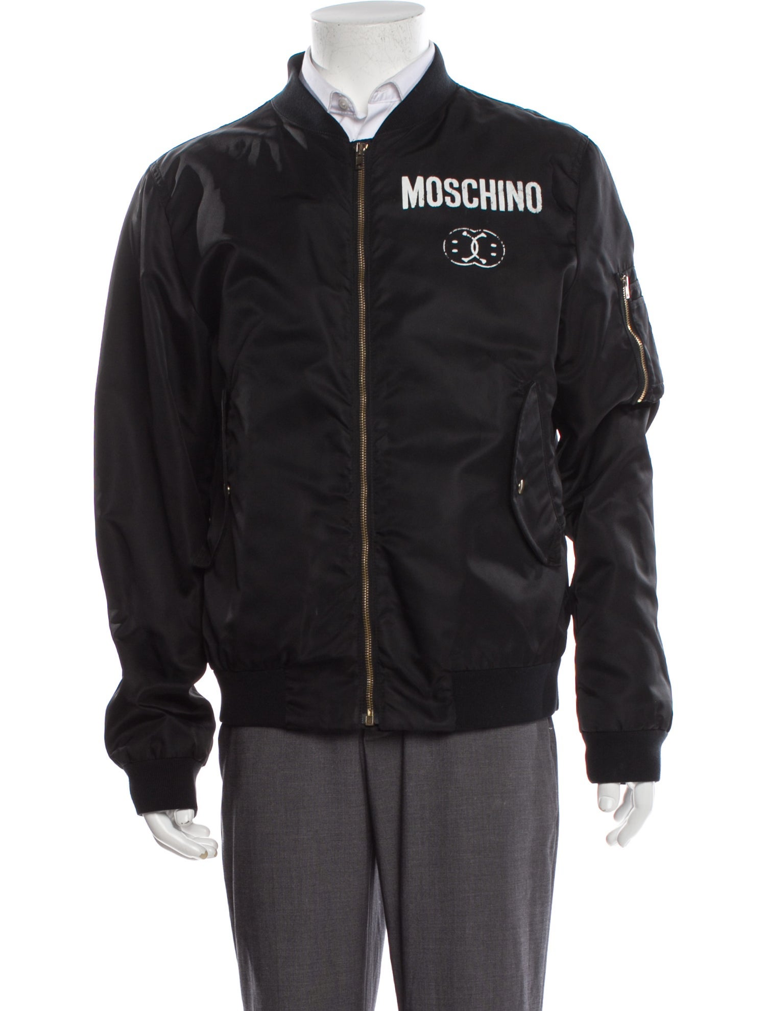 Moschino Couture Graphic Print Bomber Jacket - Black Outerwear ...