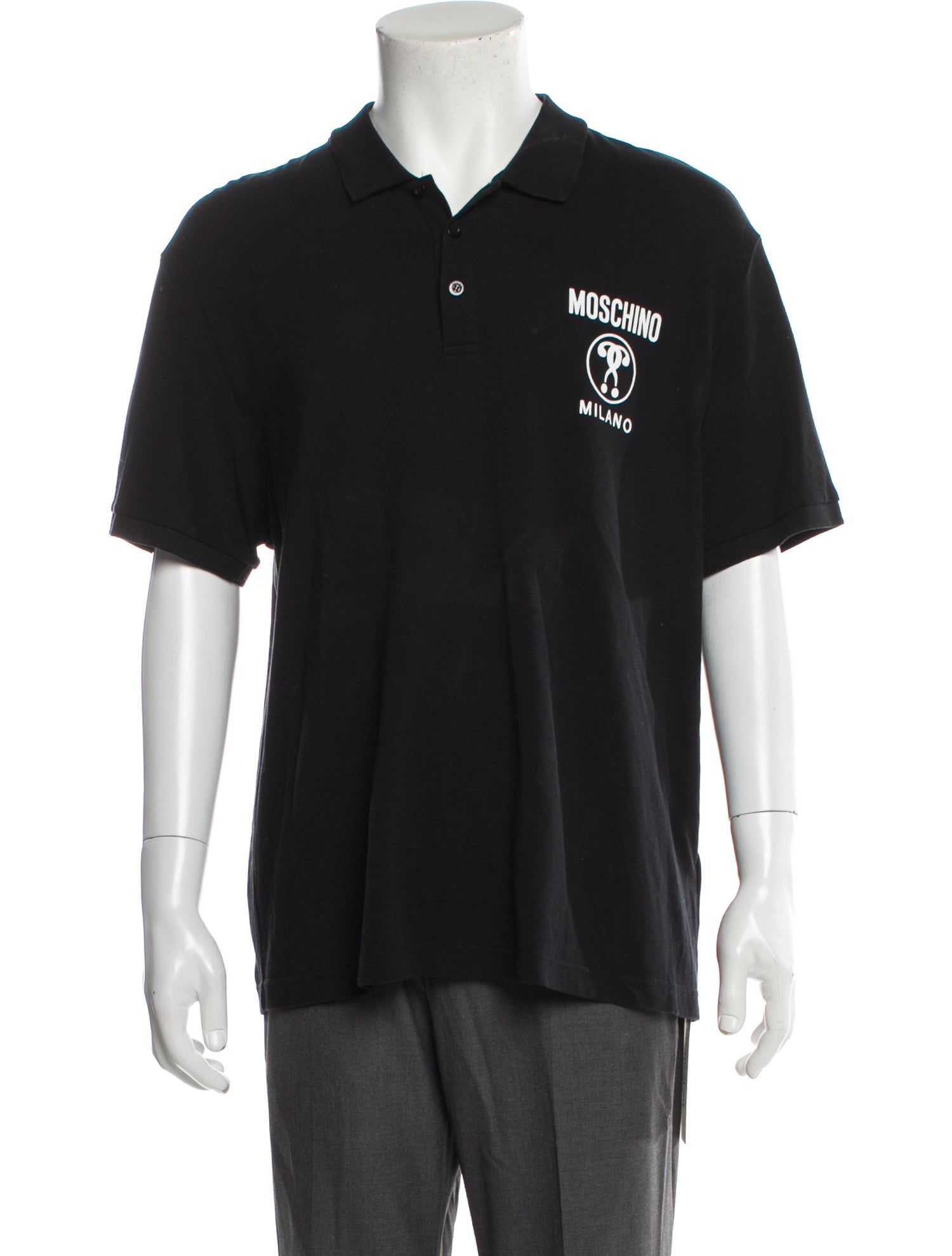 Versace Collar Short Sleeve Polo Shirt w/ Tags - Blue Polos, Clothing ...