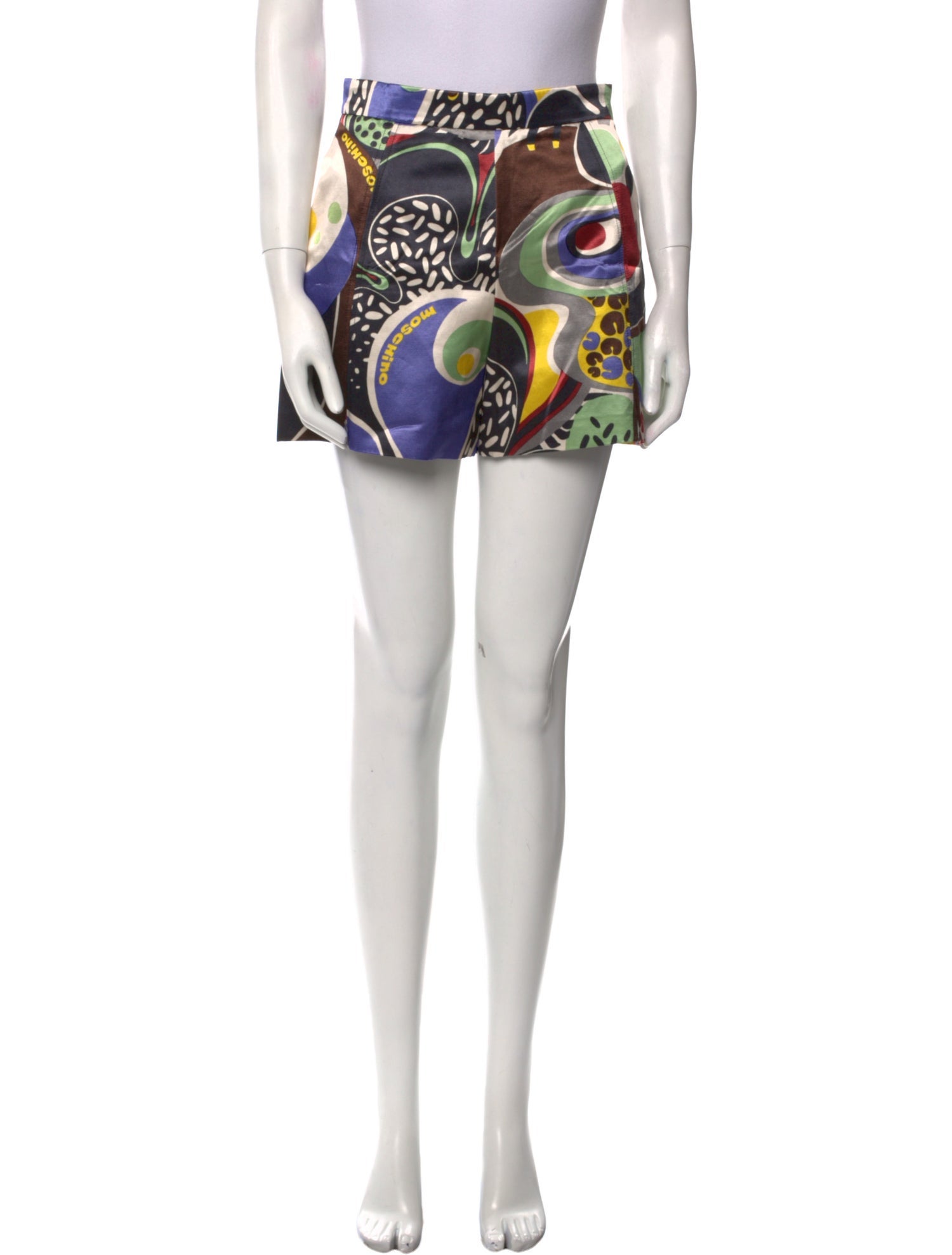 Versace Printed Mini Shorts w/ Tags - Black, 11.75" Rise Shorts ...