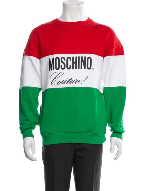 Moschino Couture Colorblock Pattern Crew Neck Sweatshirt - Green ...