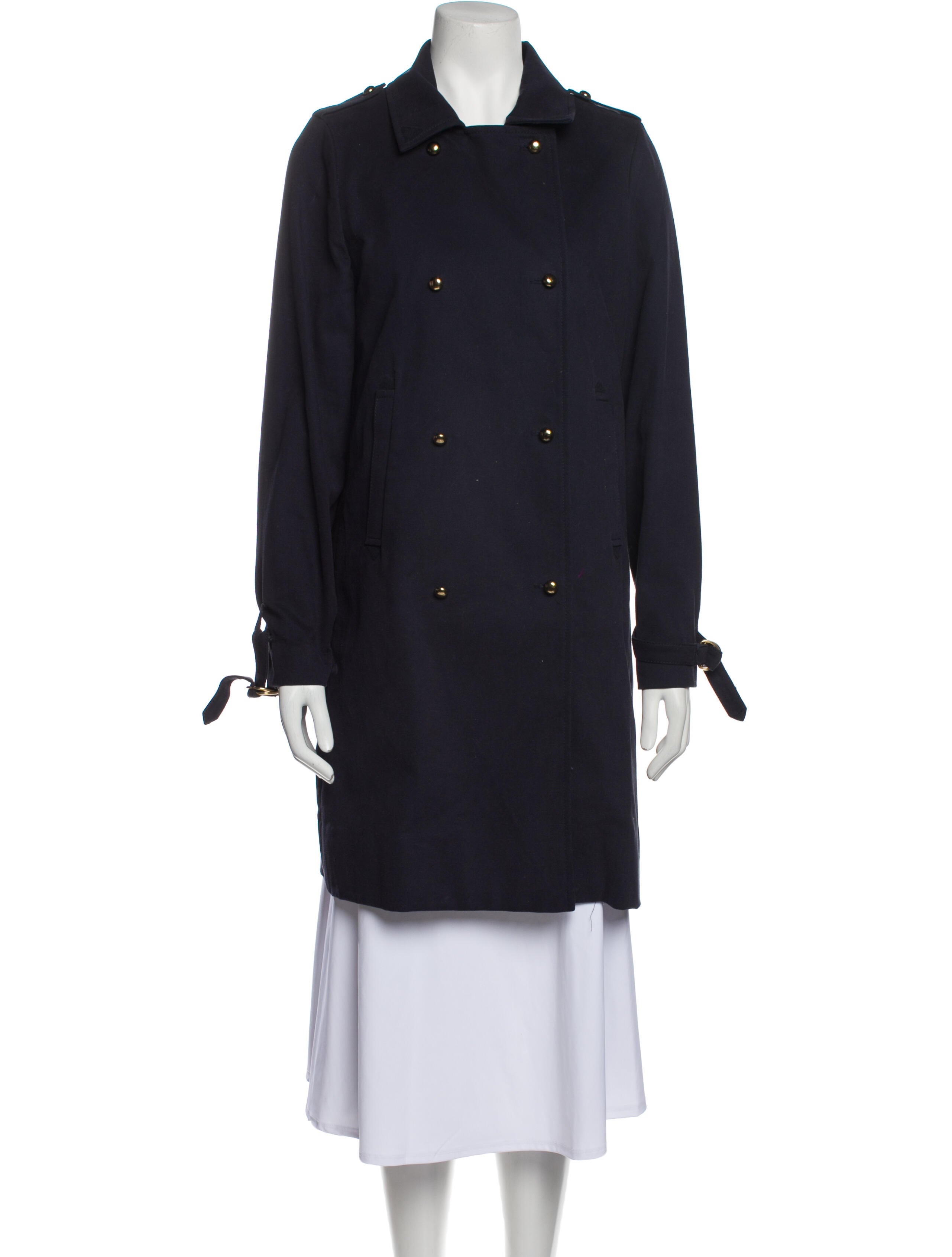 Marc by Marc Jacobs Double Breasted Knee-Length Coat - Blue Coats, Clothing - WMA21126 | The ...