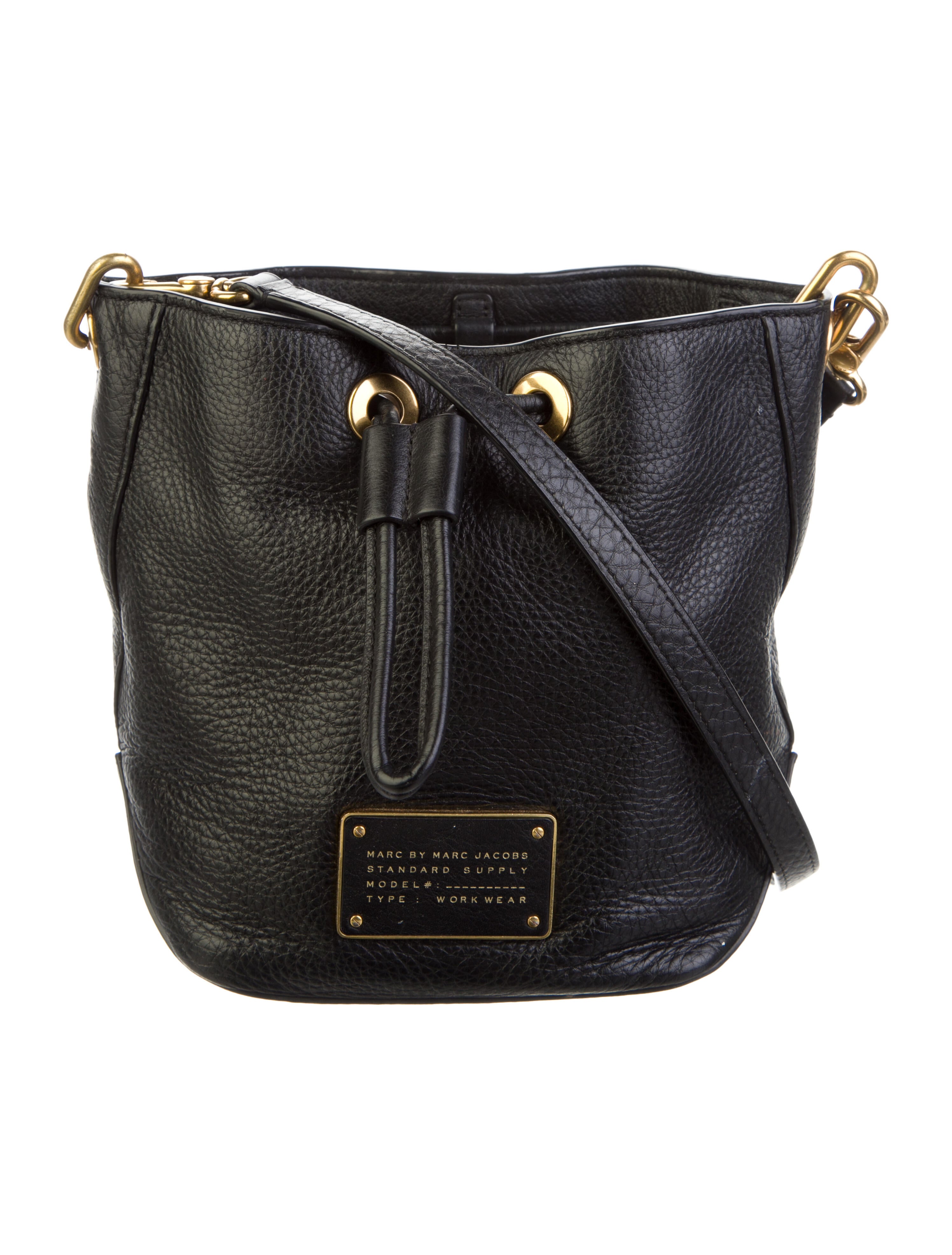 Marc by Marc Jacobs Pebbled Leather Bucket Bag - Black Bucket Bags ...