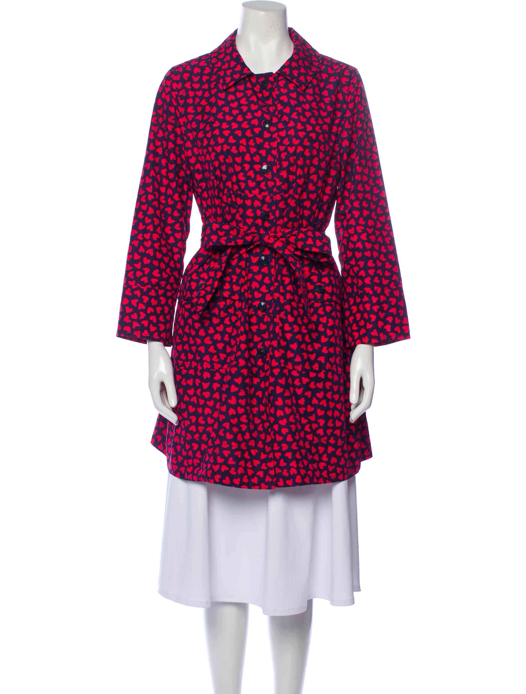 Marc by Marc Jacobs Polka Dot Print Trench Coat - Red Coats, Clothing ...