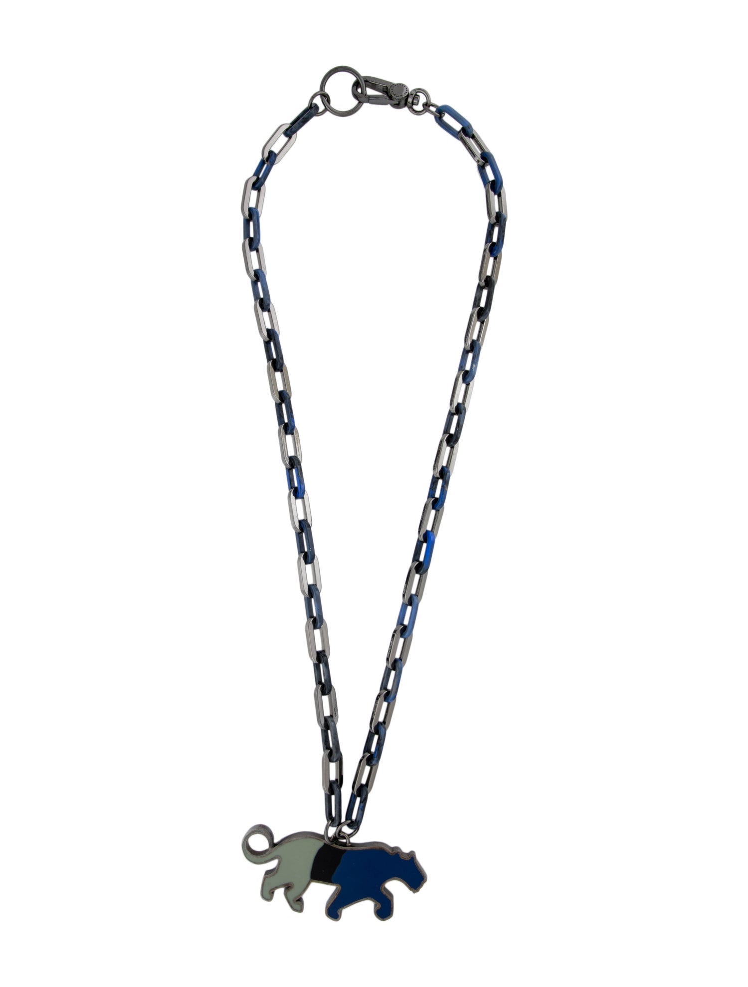 Marc by Marc Jacobs Predator Resin Panther Pendant Necklace - Ruthenium ...