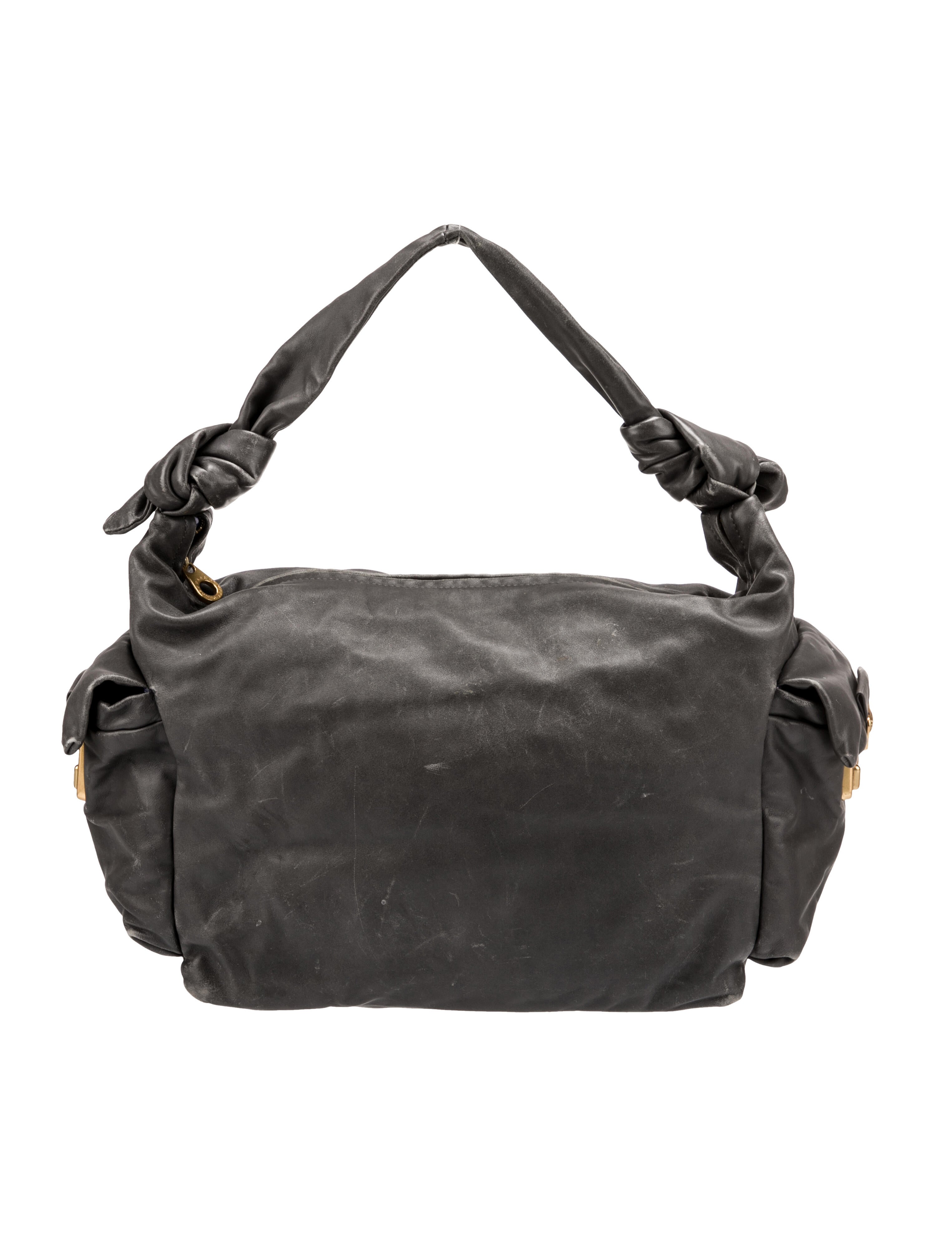 Bottega Veneta Leather Hobo Bag - Black Hobos, Handbags - BOT70514 ...