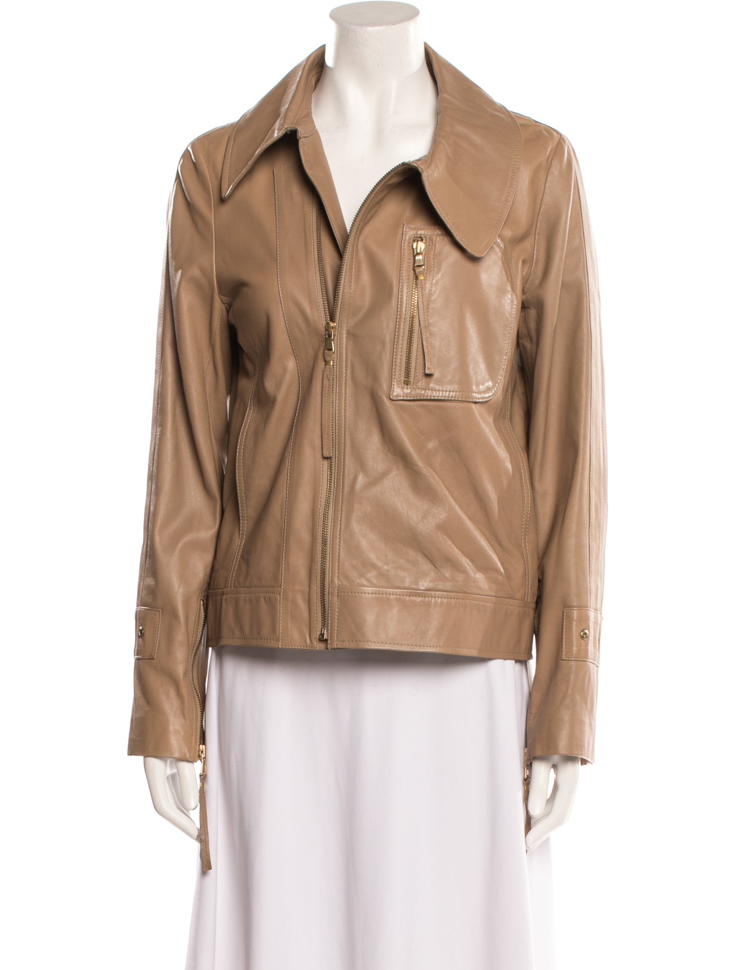 Marc by Marc Jacobs Leather Biker Jacket - Neutrals Jackets, Clothing ...