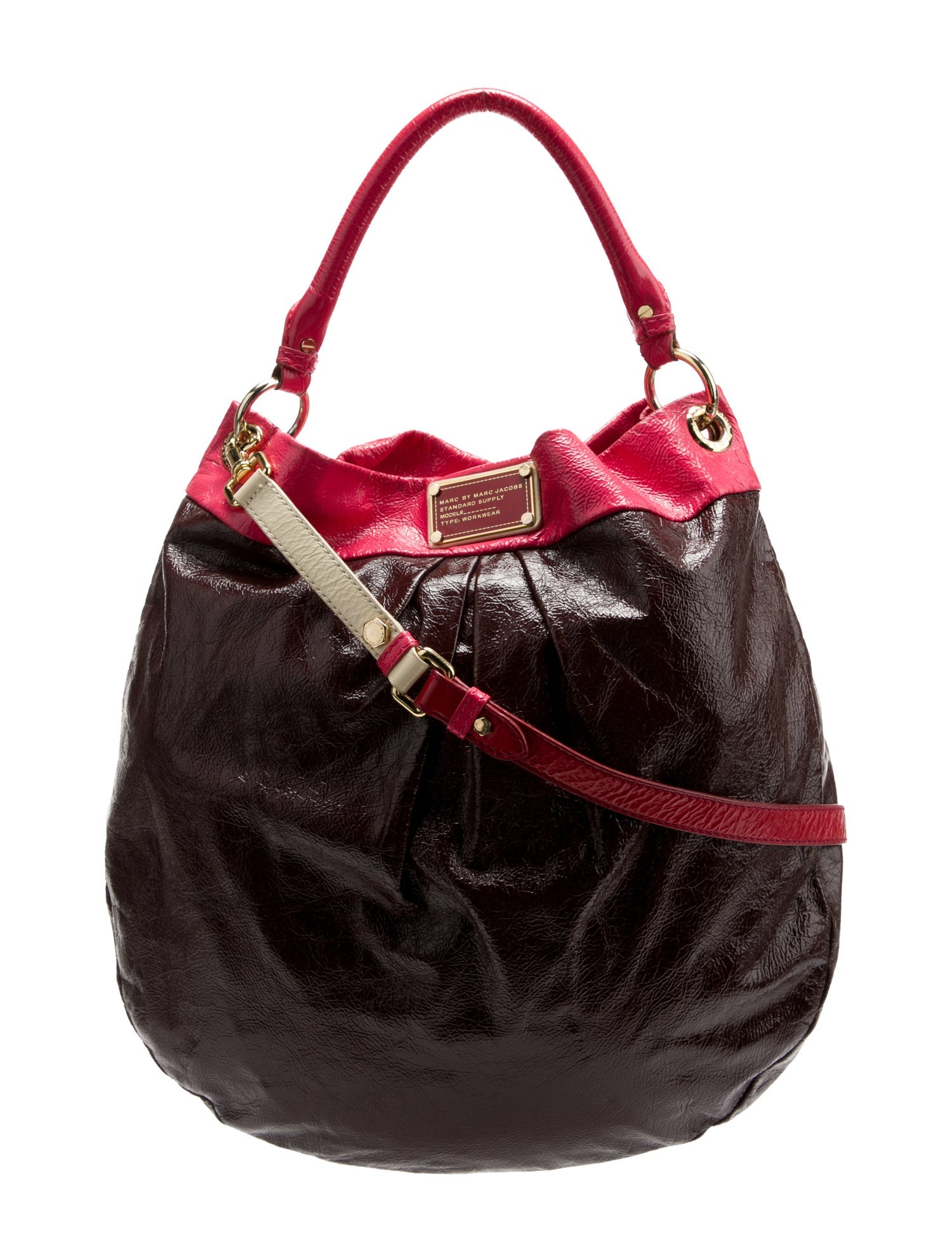 Marc by Marc Jacobs Solid Patent Leather Shoulder Bag - Purple Shoulder ...