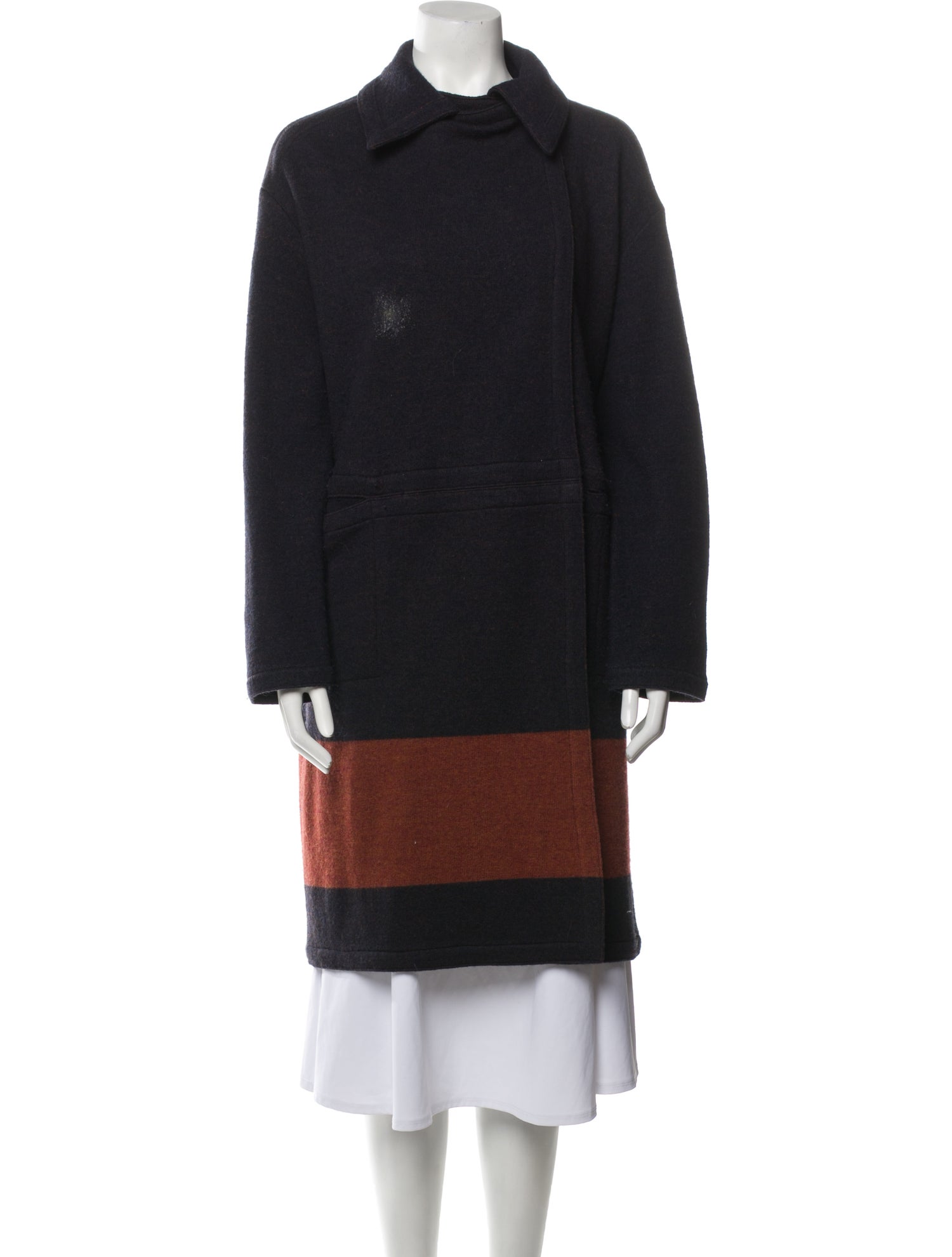 Marc by Marc Jacobs Wool Colorblock Pattern Coat - Grey Coats, Clothing ...