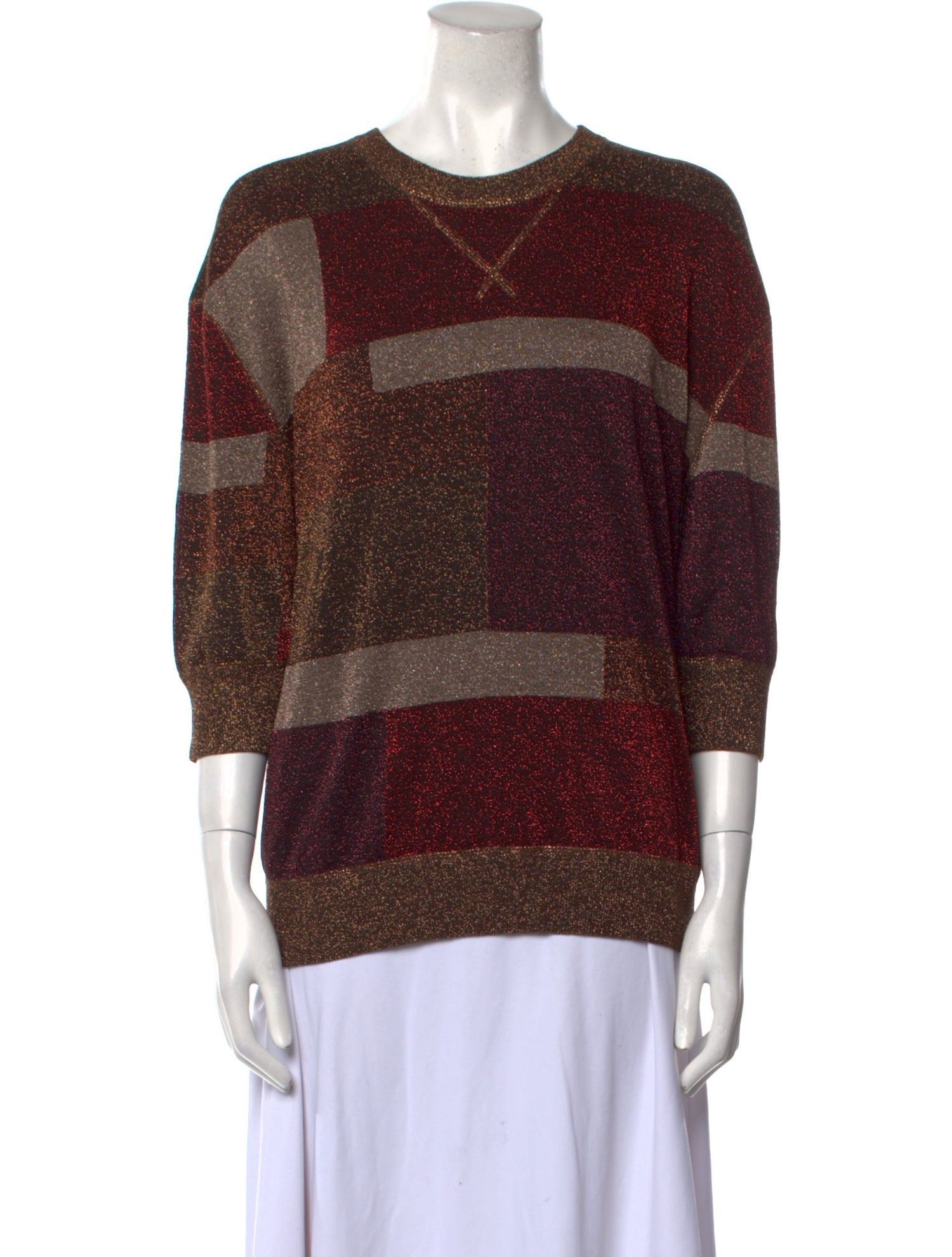 Marc by Marc Jacobs Colorblock Pattern Crew Neck Sweater - Neutrals ...