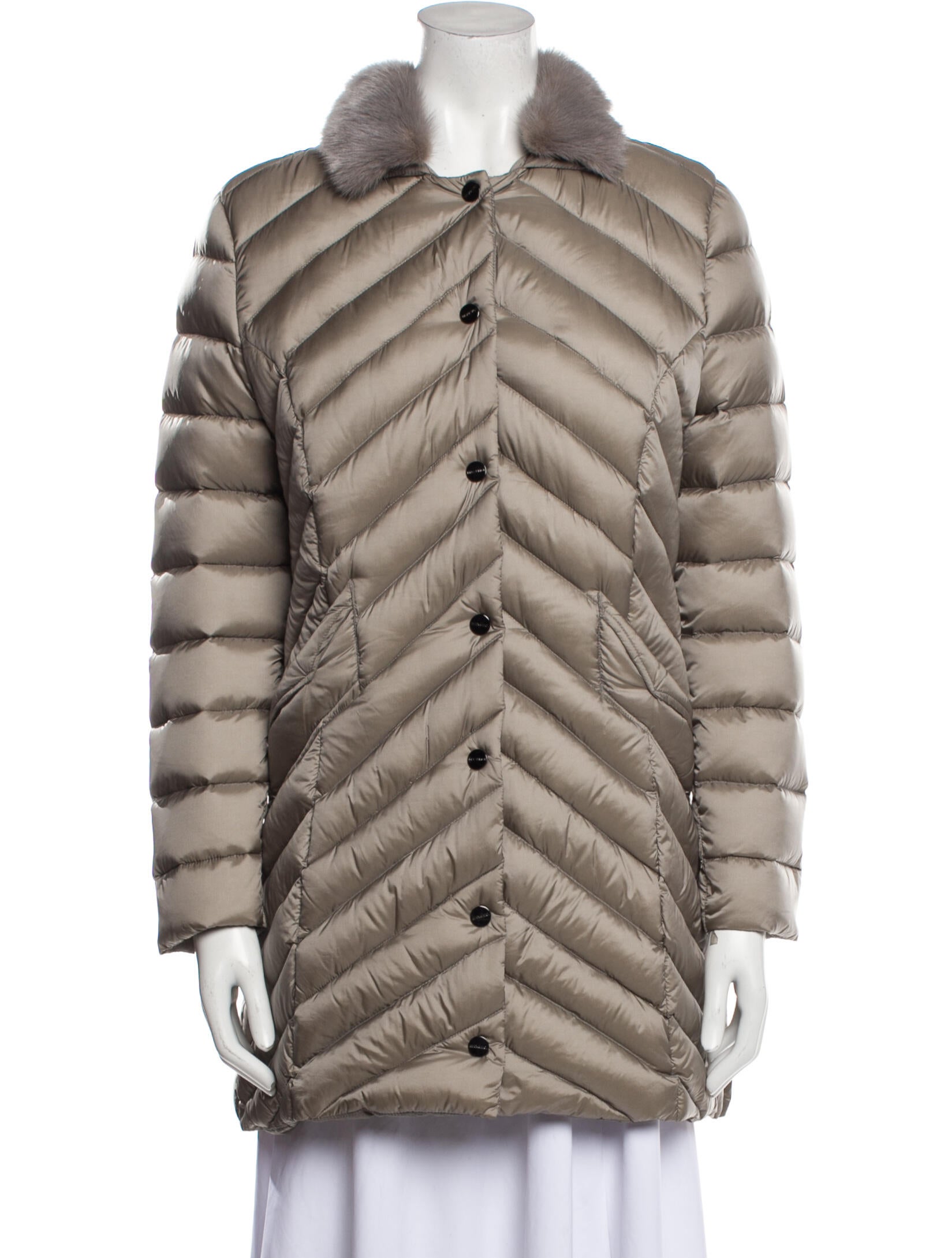 Max & Moi Down Coat - Grey Coats, Clothing - WMAMO20405 | The RealReal