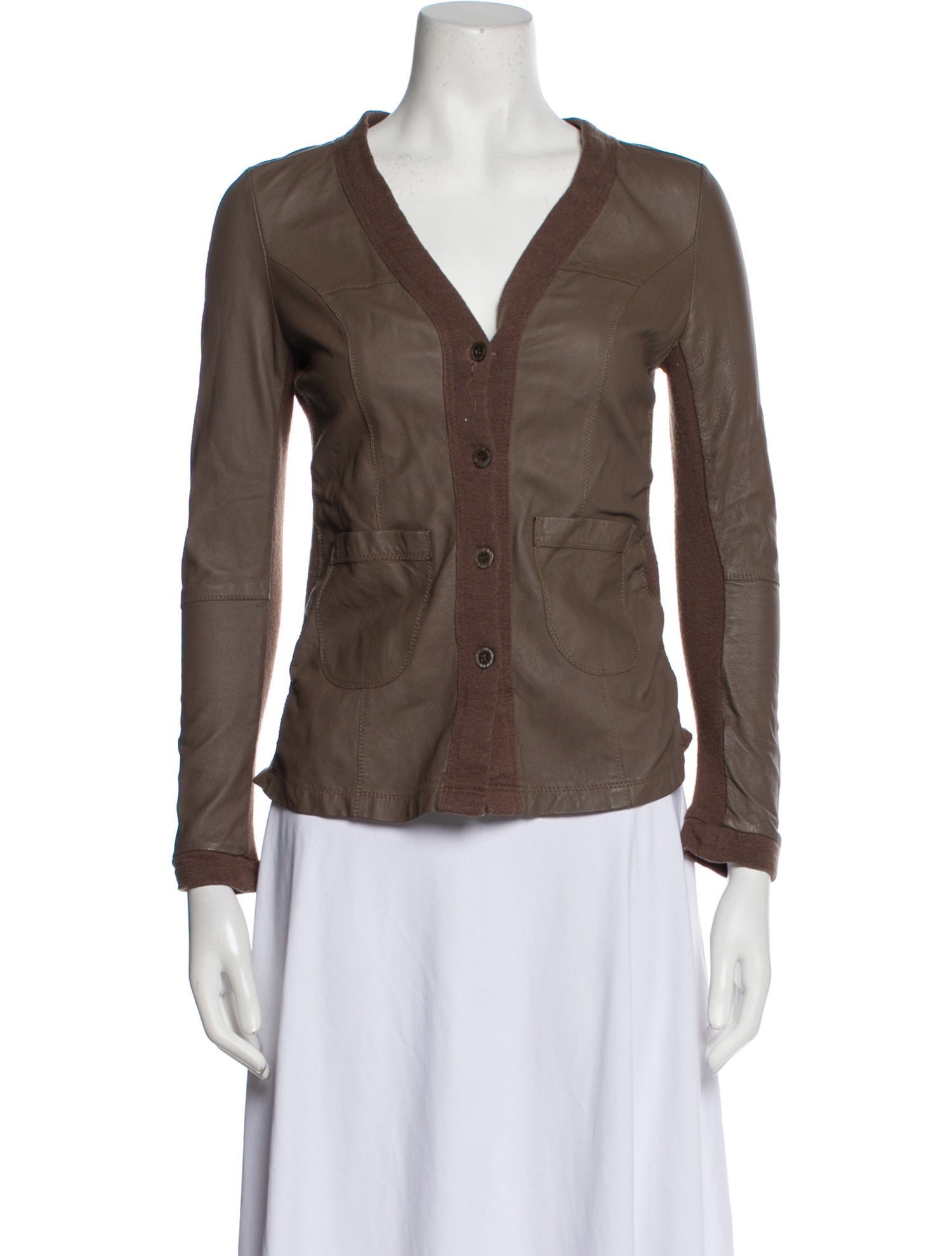 Max & Moi Lamb Leather Jacket - Brown Jackets, Clothing - WMAMO21380 ...