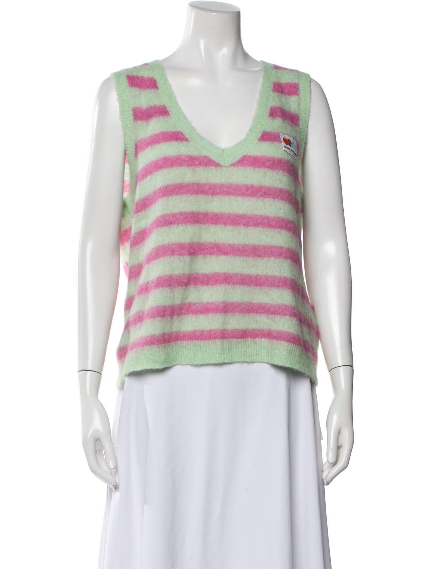 American Vintage Alpaca Striped Sweater - Blue Knitwear, Clothing ...