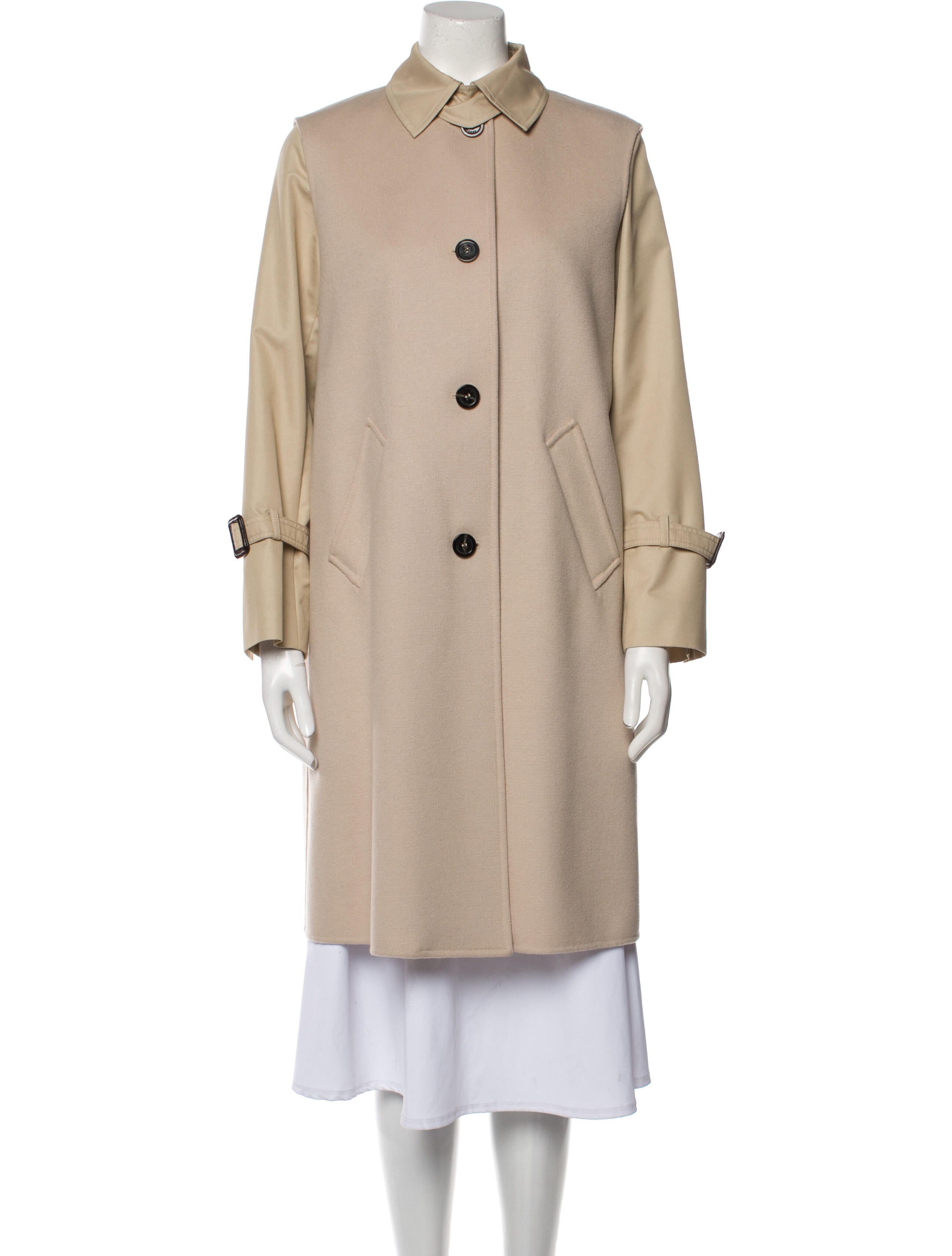 Weekend Max Mara Virgin Wool Trench Coat - Neutrals Coats, Clothing ...