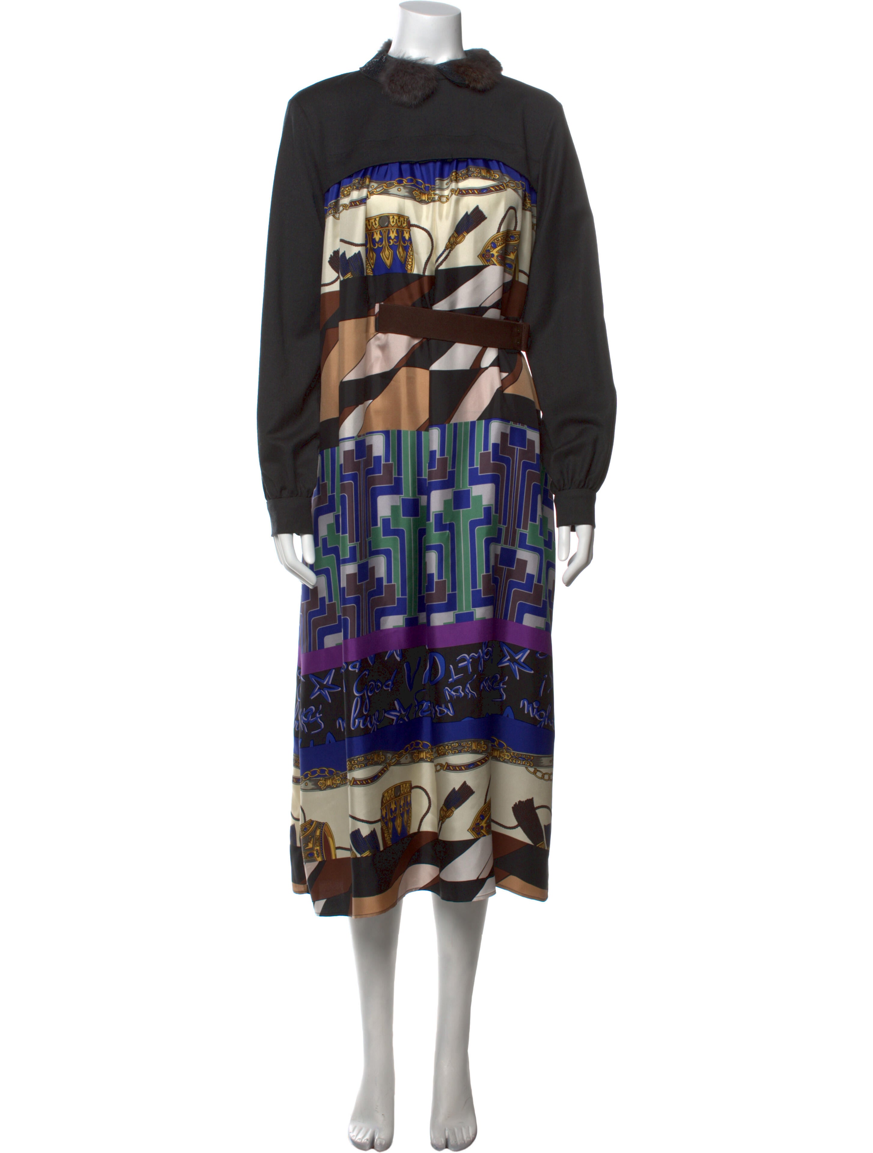 Weekend Max Mara Graphic Print Long Dress - Blue Dresses, Clothing ...