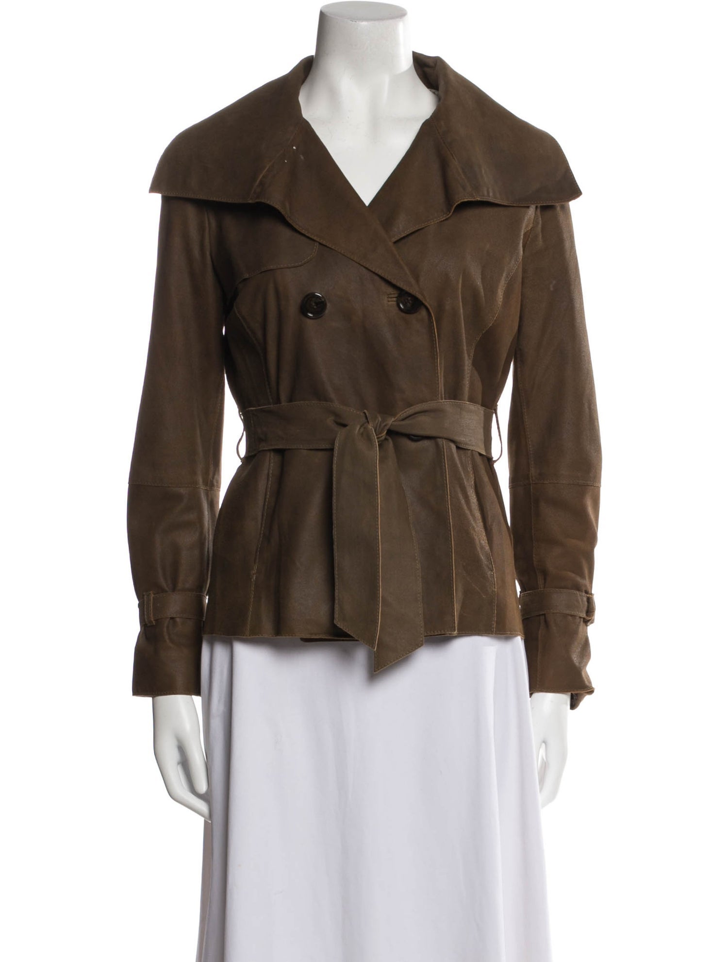 Weekend Max Mara Leather Jacket - Brown Jackets, Clothing - WMAMX45056 ...