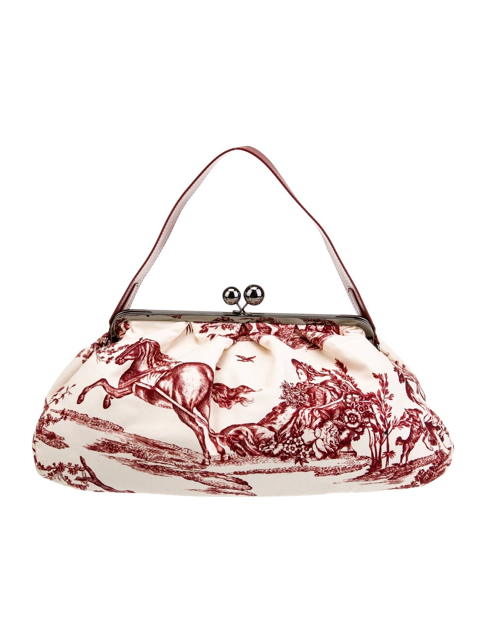 Weekend Max Mara Toile du Jouy Embellished Shoulder Bag - Burgundy ...