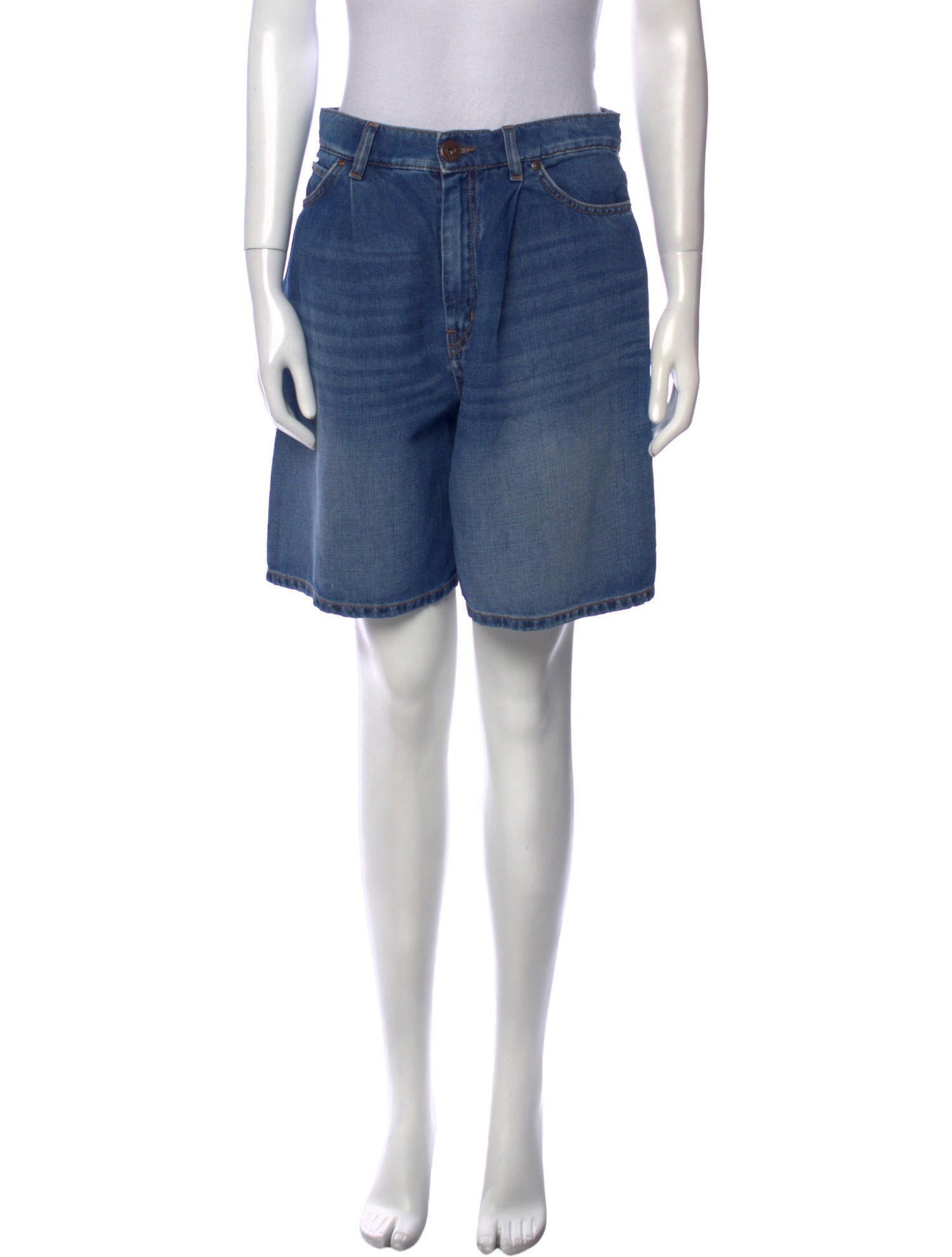 Weekend Max Mara Mini Shorts - Blue, 12.5" Rise Shorts, Clothing ...