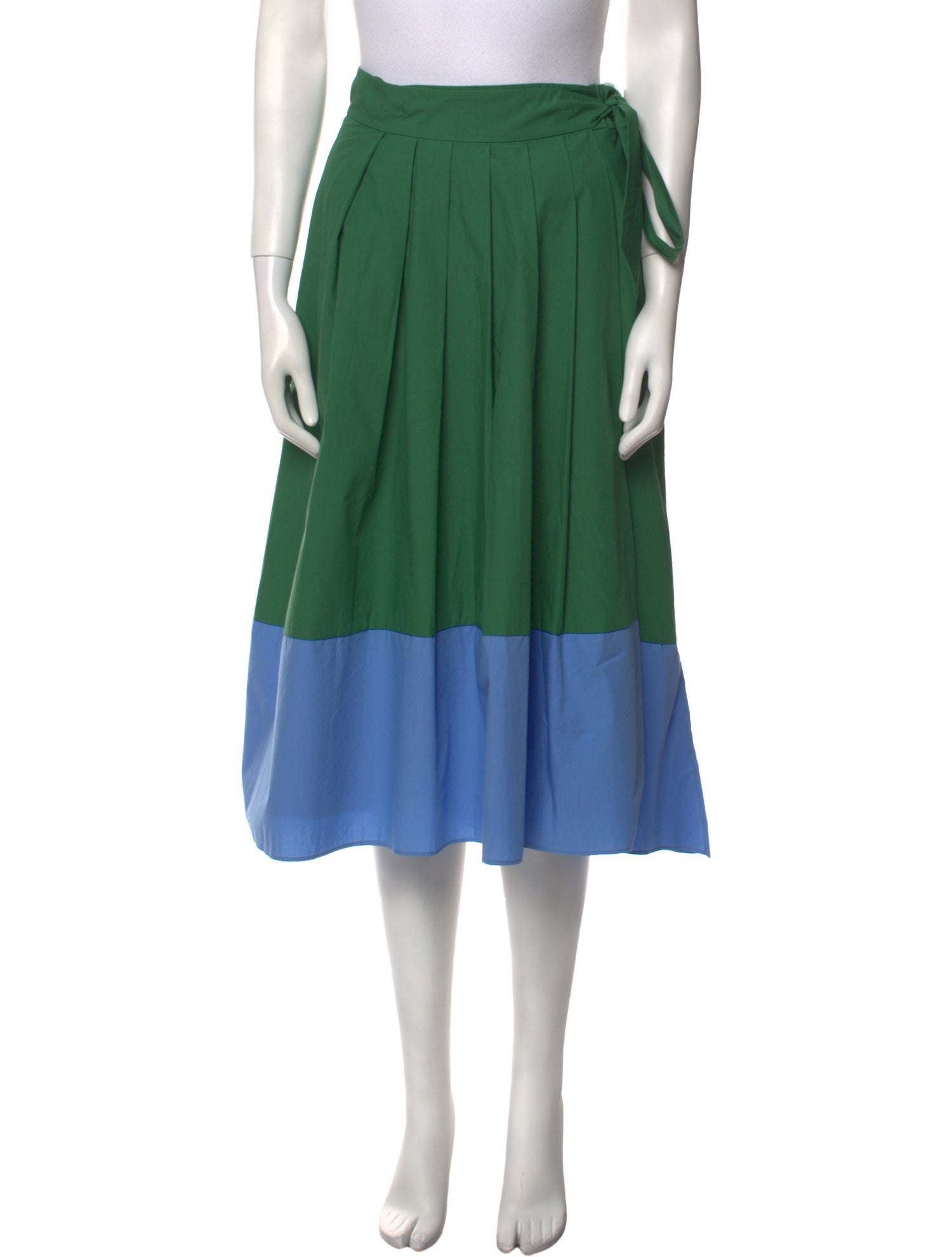 Weekend Max Mara Colorblock Pattern Knee-Length Skirt w/ Tags - Green ...