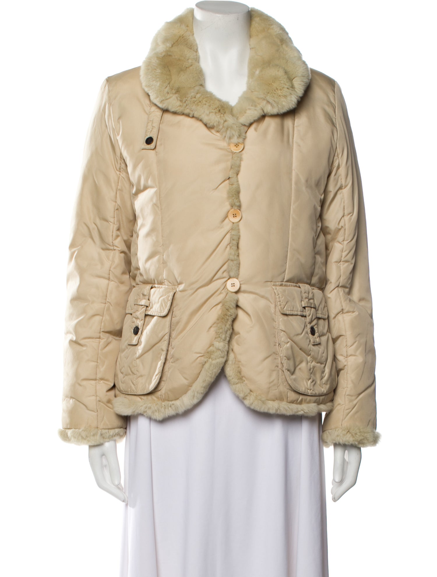 Weekend Max Mara Faux Fur Coat - Neutrals Coats, Clothing - WMAMX49941 ...