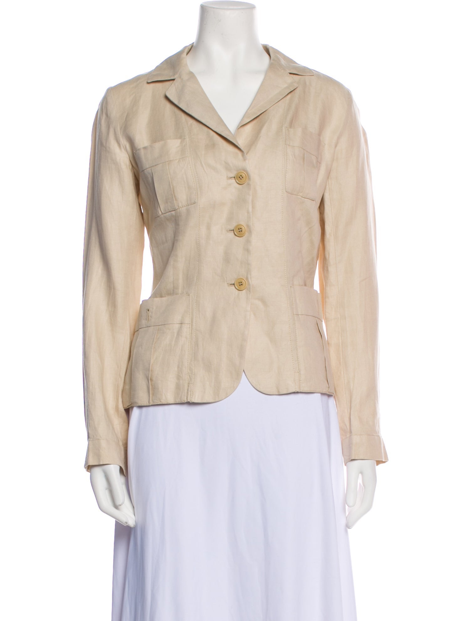 Weekend Max Mara Linen Blazer - Neutrals Jackets, Clothing - WMAMX50017 ...