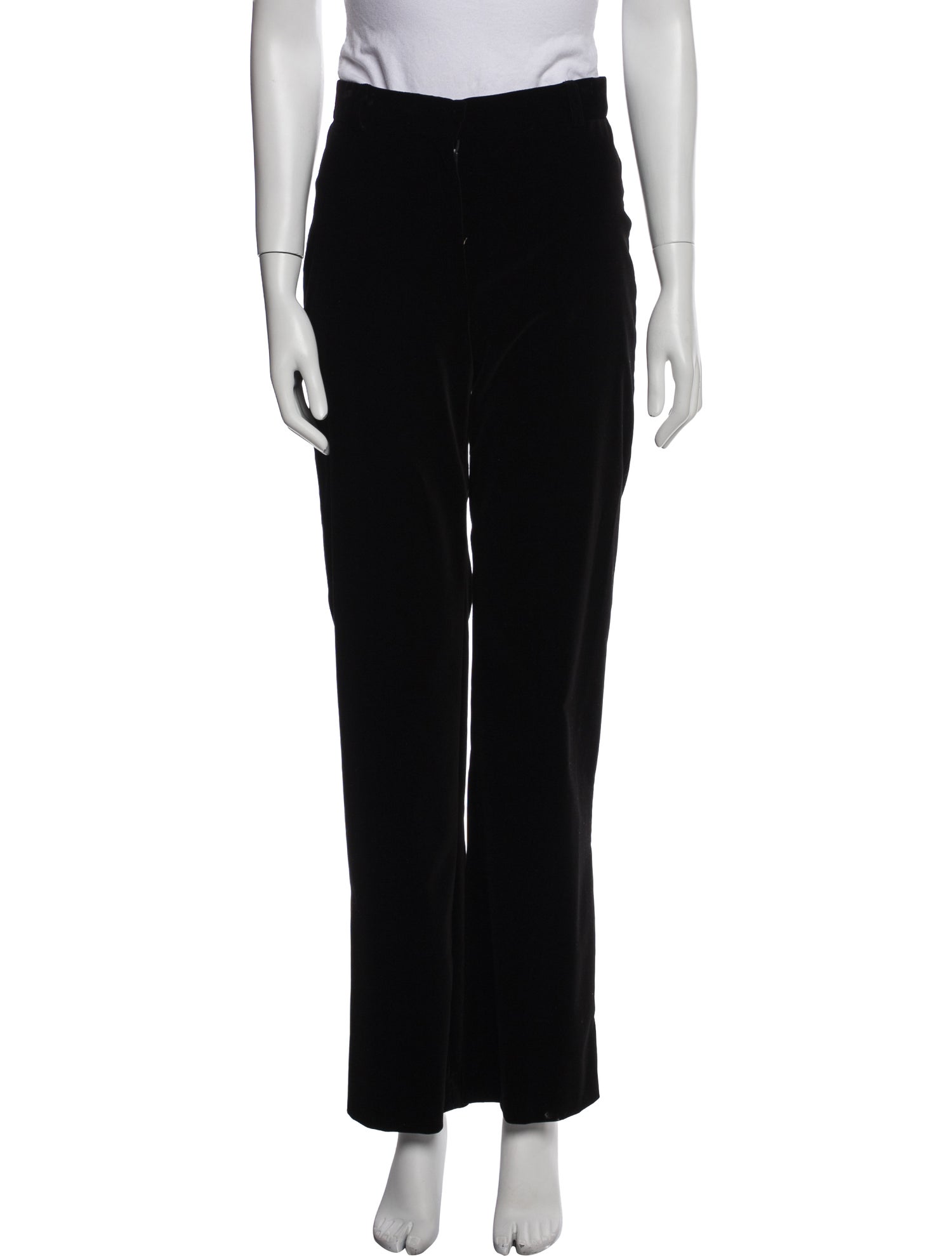 Weekend Max Mara Straight Leg Pants - Black, 10.5" Rise Pants, Clothing ...