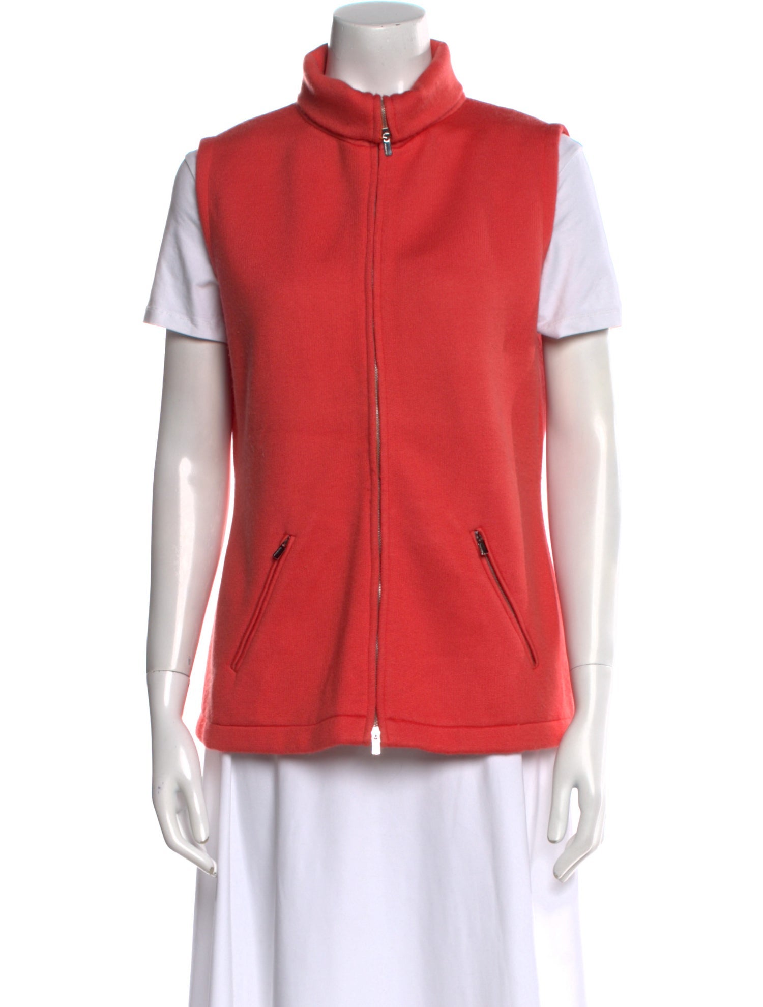 Manrico Cashmere Cashmere Mock Neck Sweater - Orange Knitwear, Clothing ...