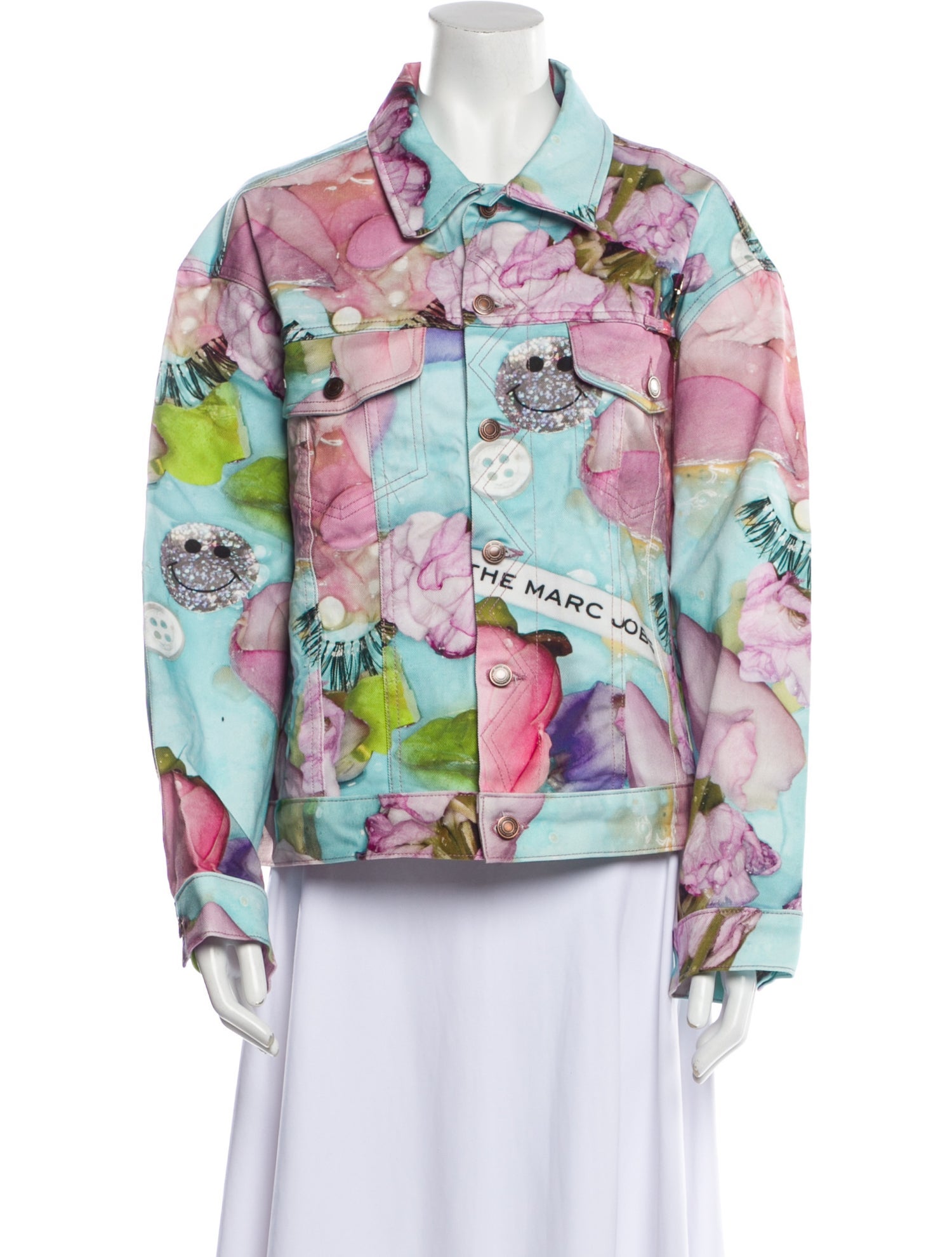 Maisie Cousins X Marc Jacobs Floral Print Denim Jacket w/ Tags ...