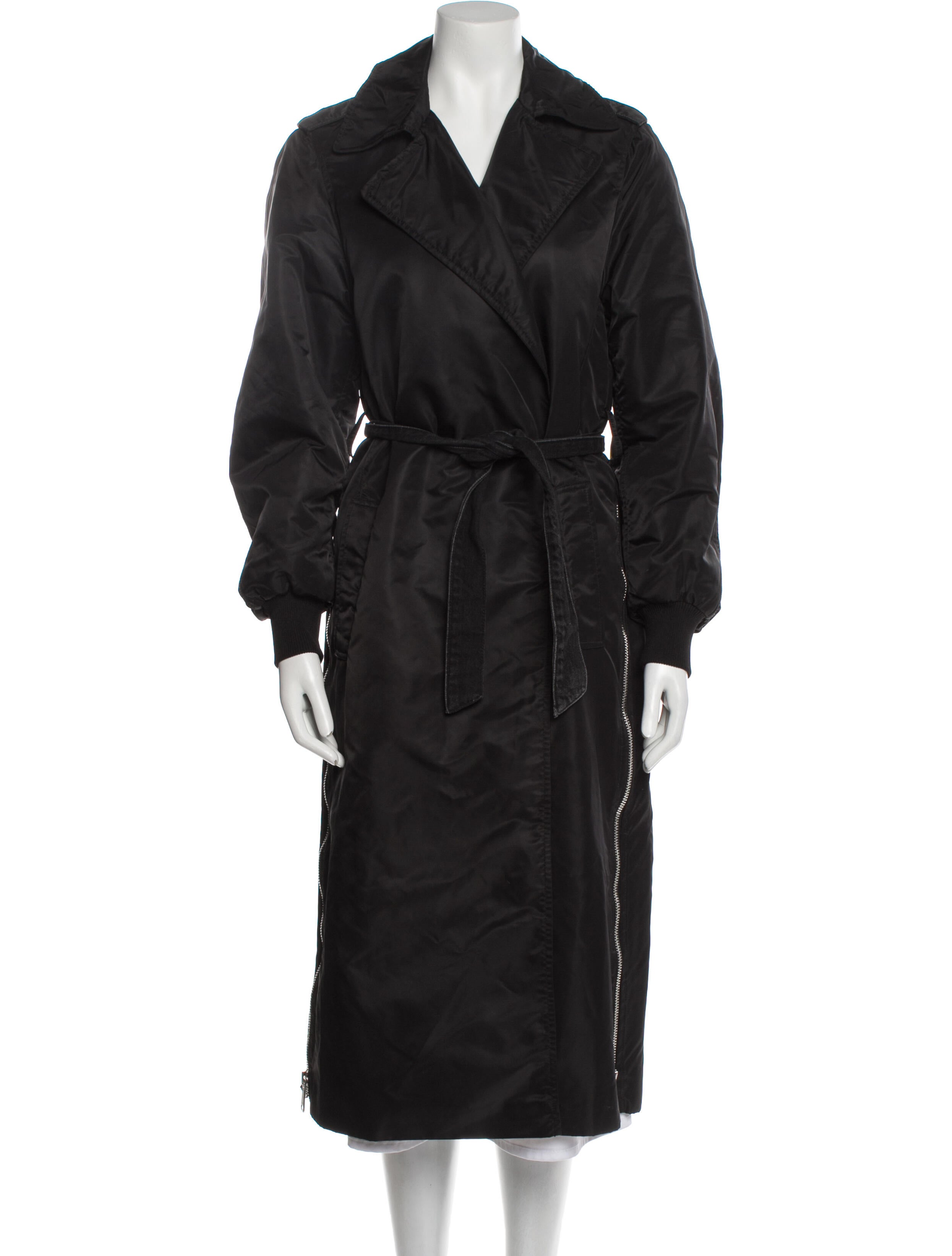 Maje x Schott Trench Coat - Black Coats, Clothing - WMASC20080 | The ...
