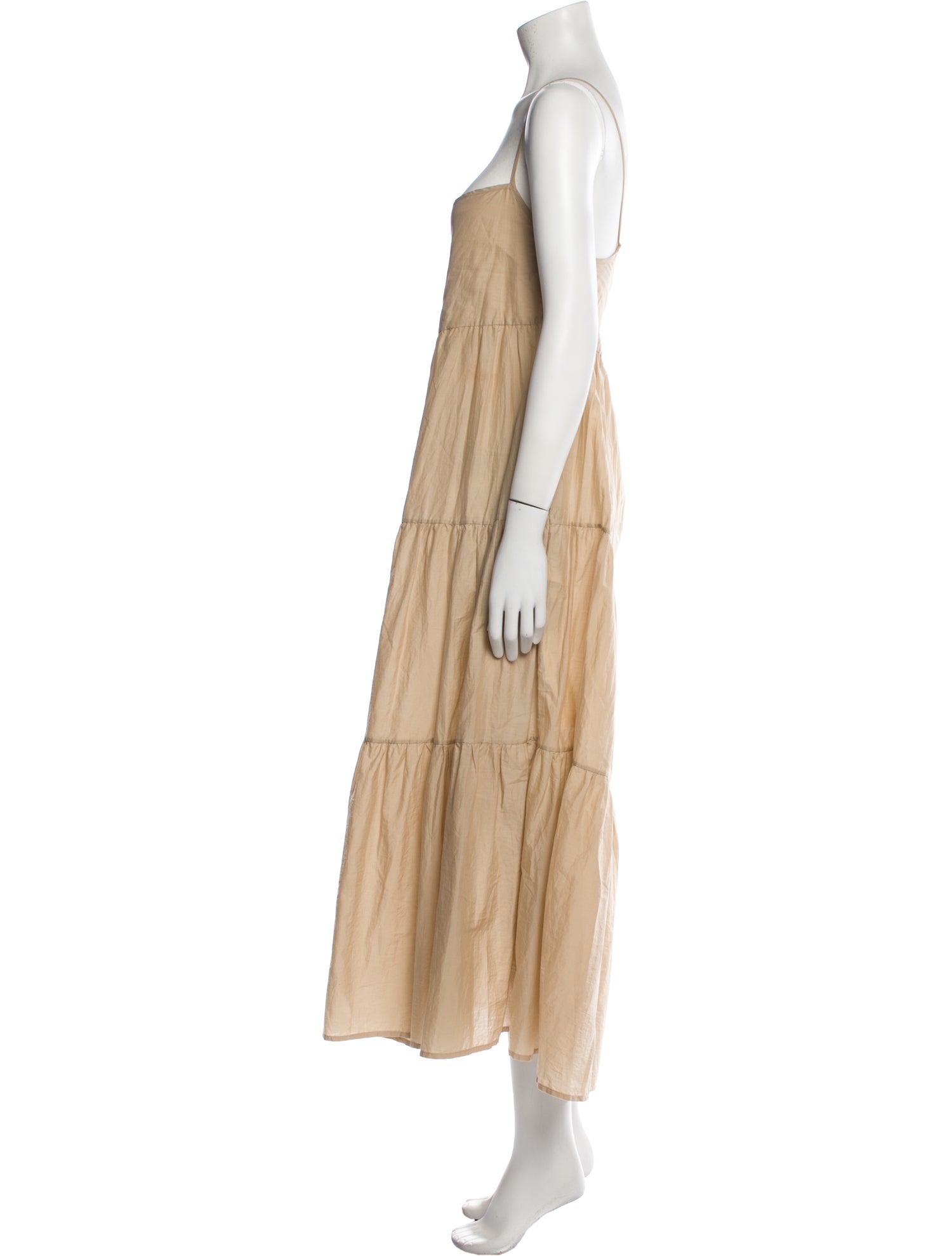 Matteau Square Neckline Long Dress - Brown Dresses, Clothing ...