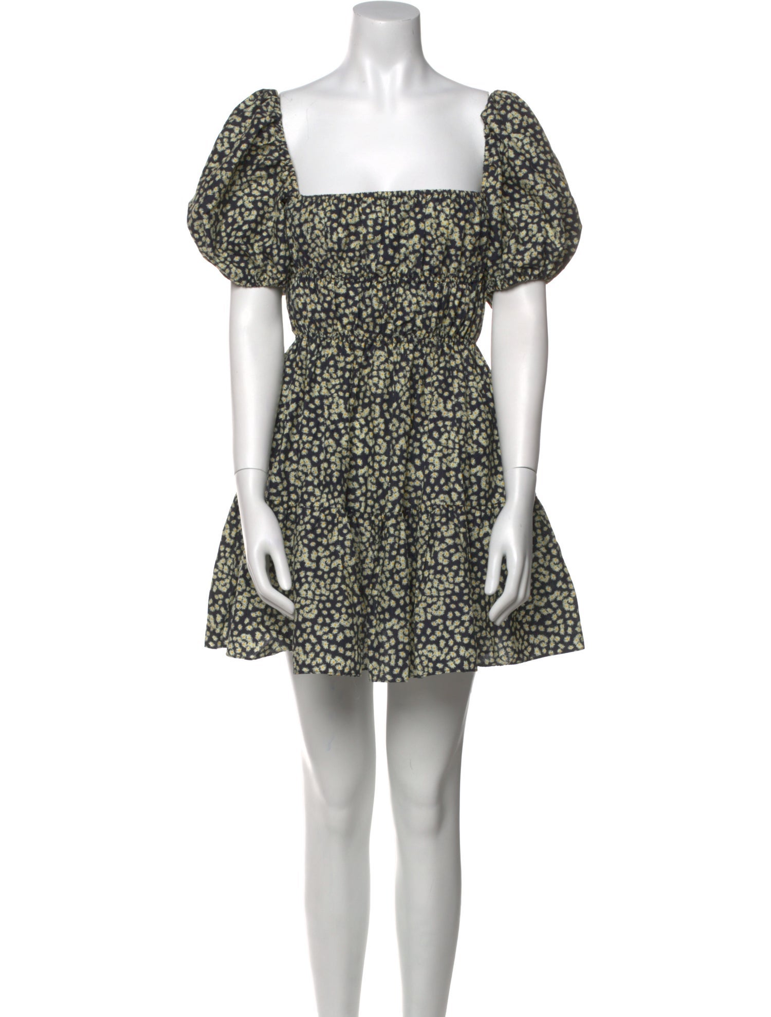Matteau Floral Print Mini Dress - Black Dresses, Clothing - WMATA24699 ...