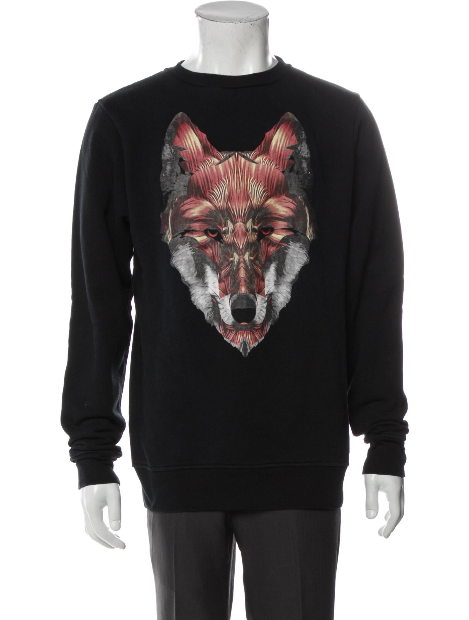 Marcelo Burlon Graphic Print Crew Neck Pullover - Black Sweaters ...